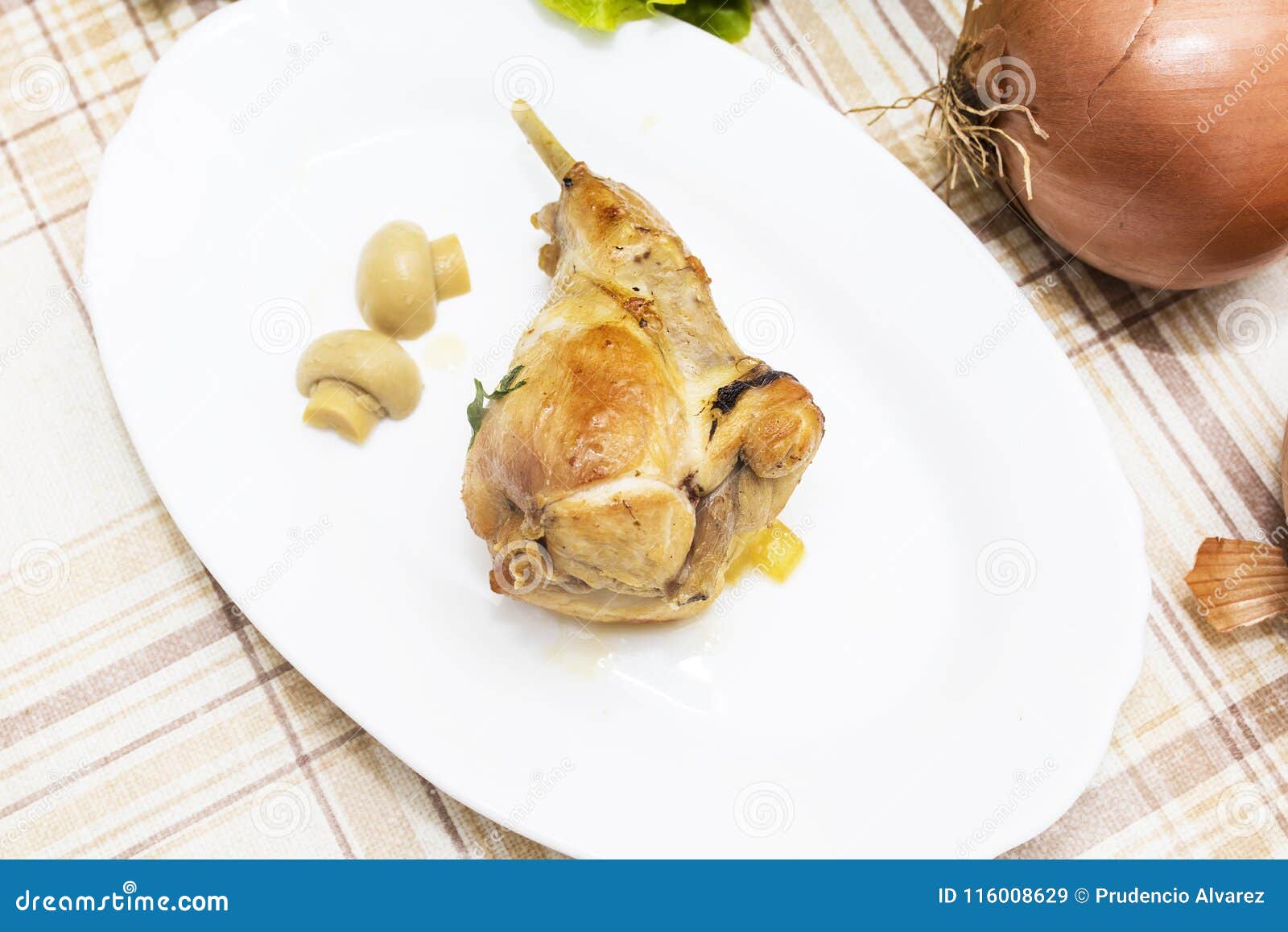 Rabbit meat in the cooked stock image. Image of hunting - 116008629