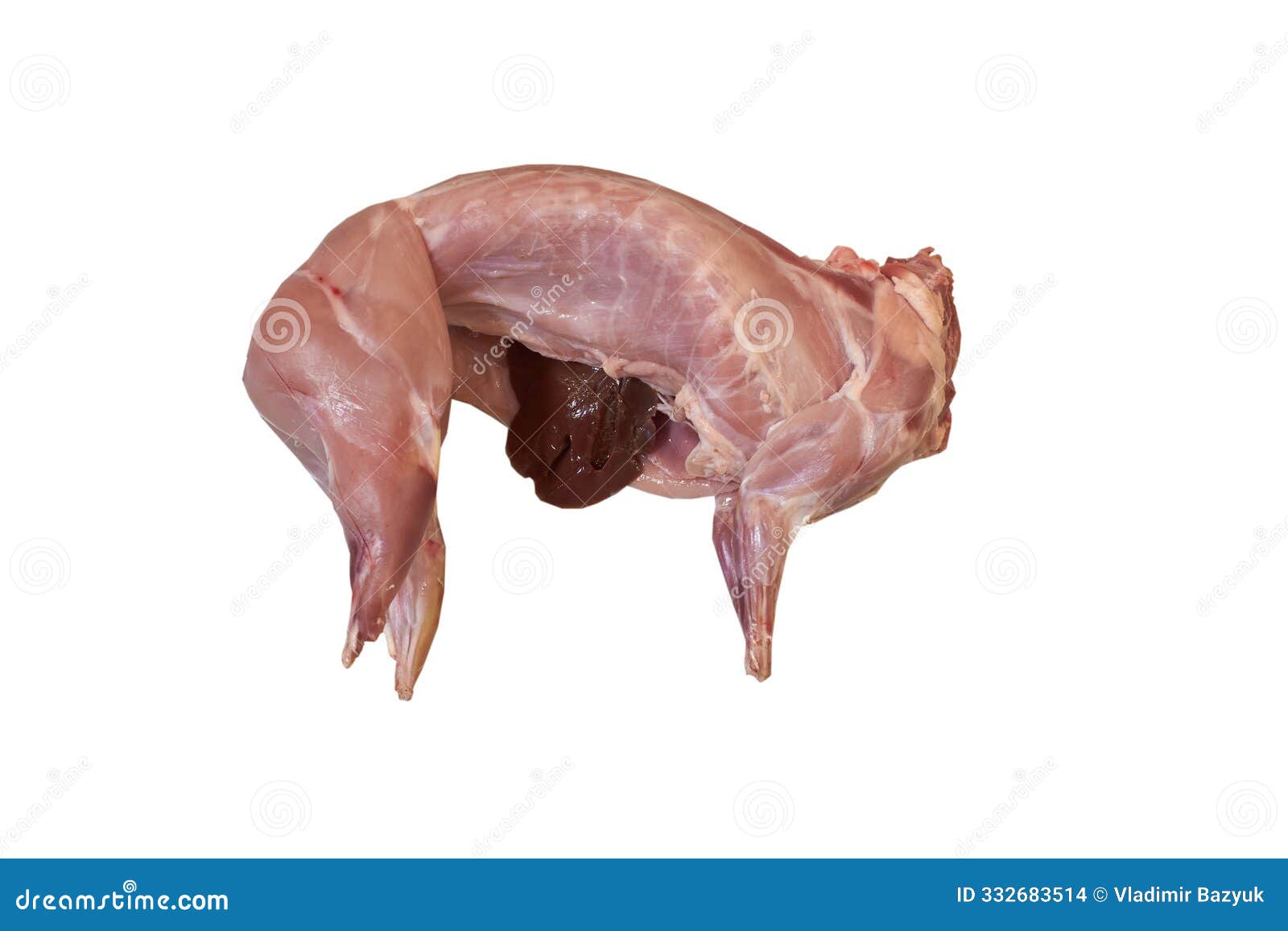 Rabbit Meat, Fresh Raw Rabbit Meat on a White Background Stock Photo ...