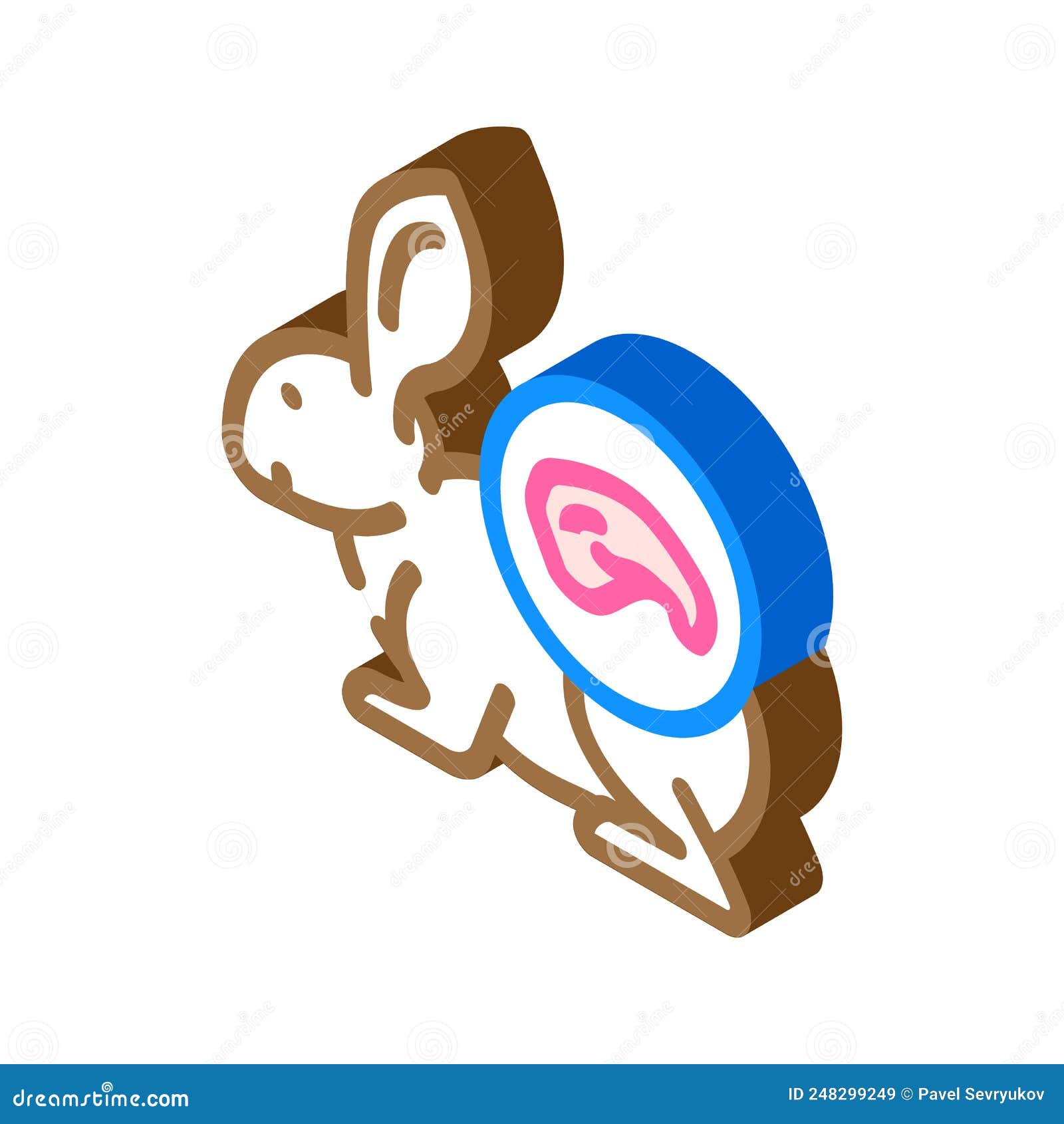 Rabbit Meat Isometric Icon Vector Illustration Stock Illustration ...