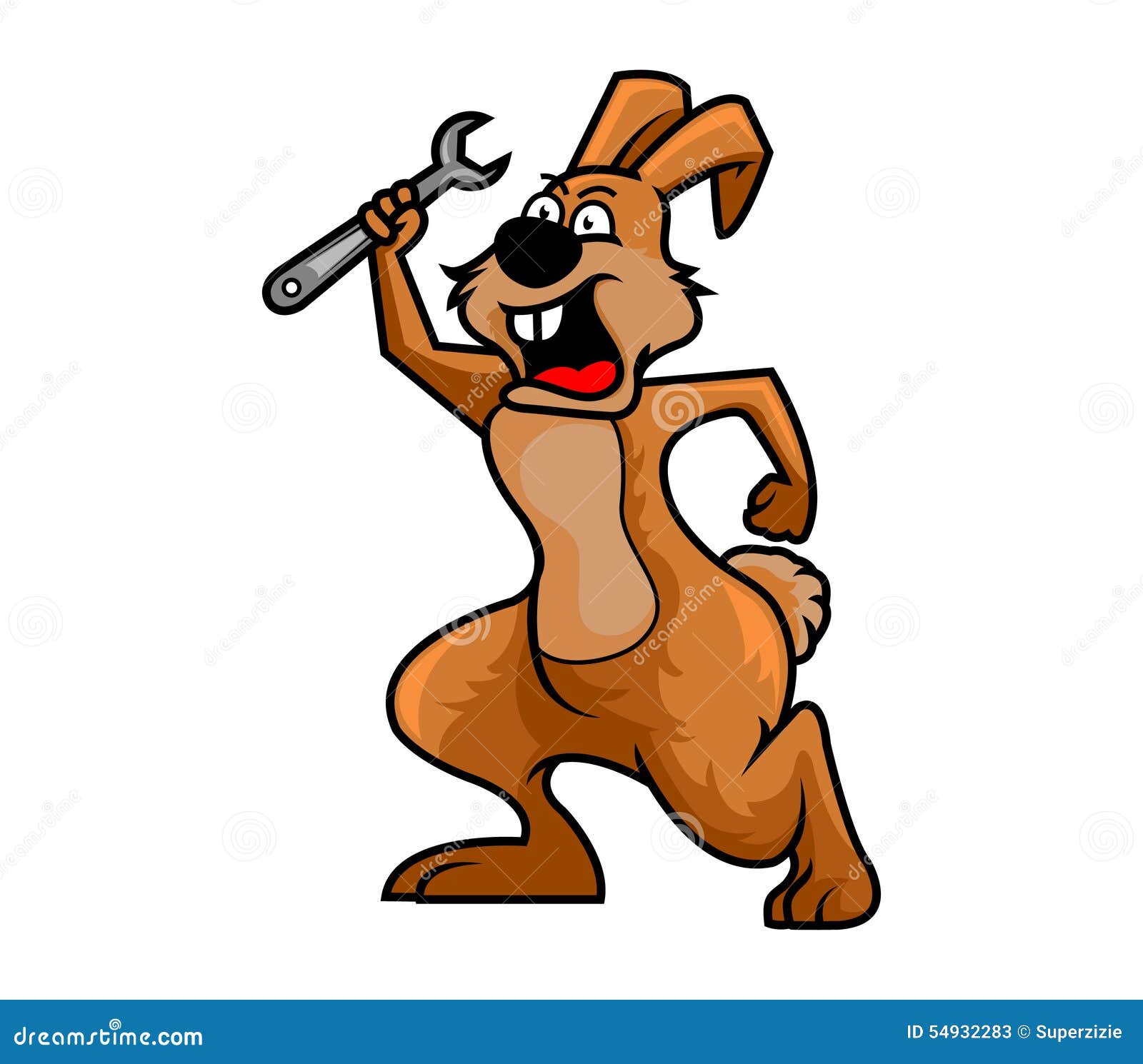 Rabbit Mechanic stock vector. Illustration of animal - 54932283