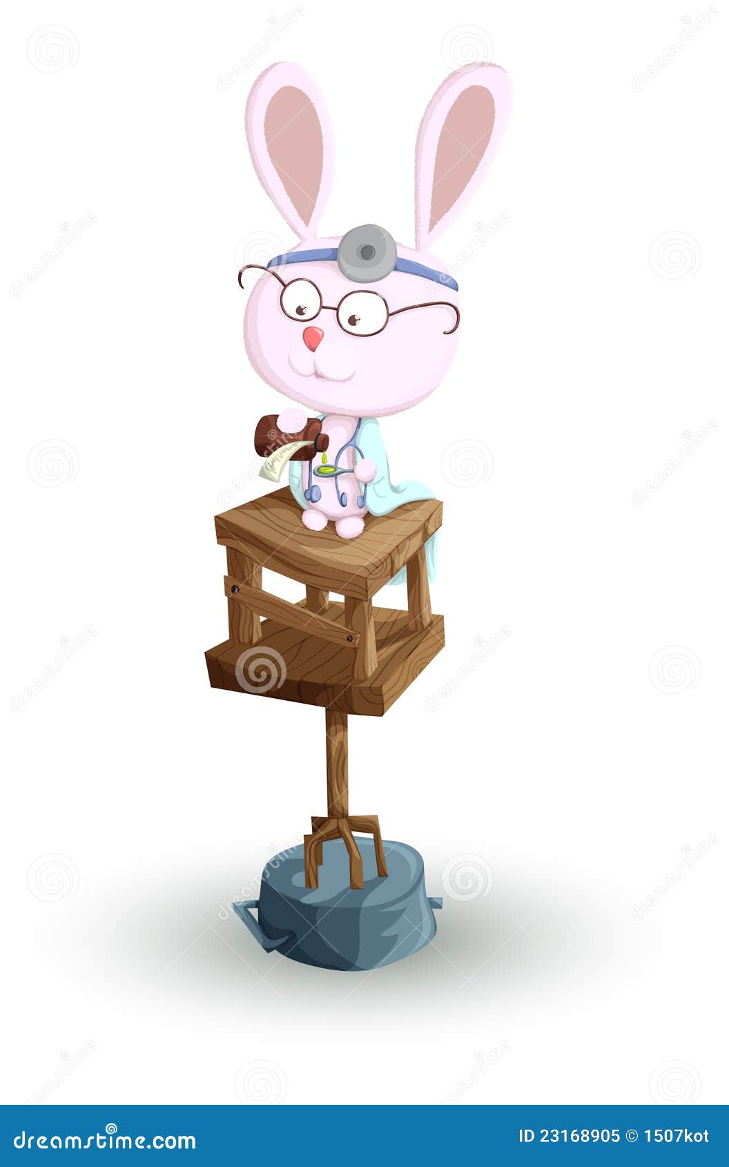 Rabbit medicine stock vector. Illustration of white, relief - 23168905