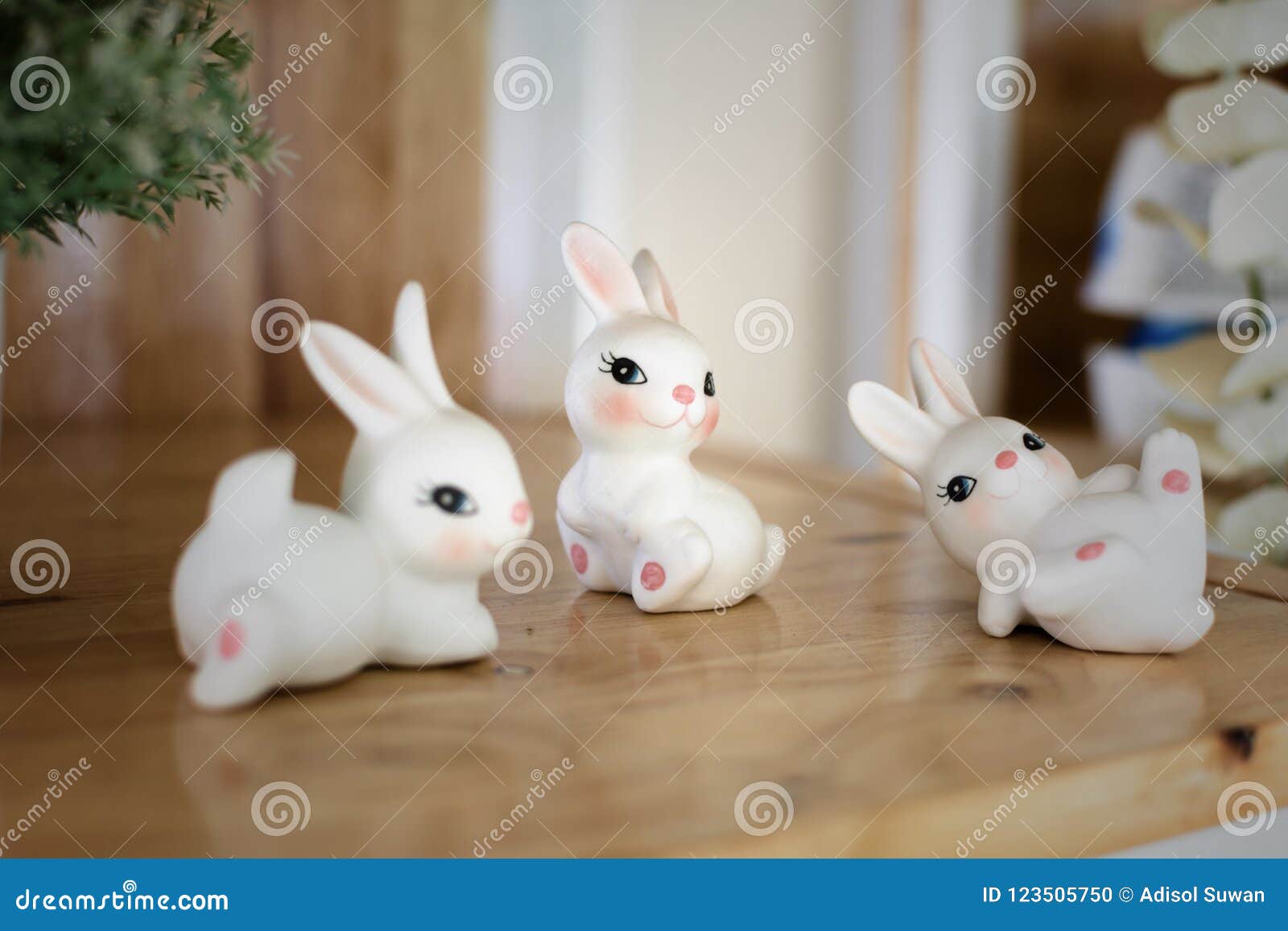The rabbit models stock photo. Image of decorate, room - 123505750