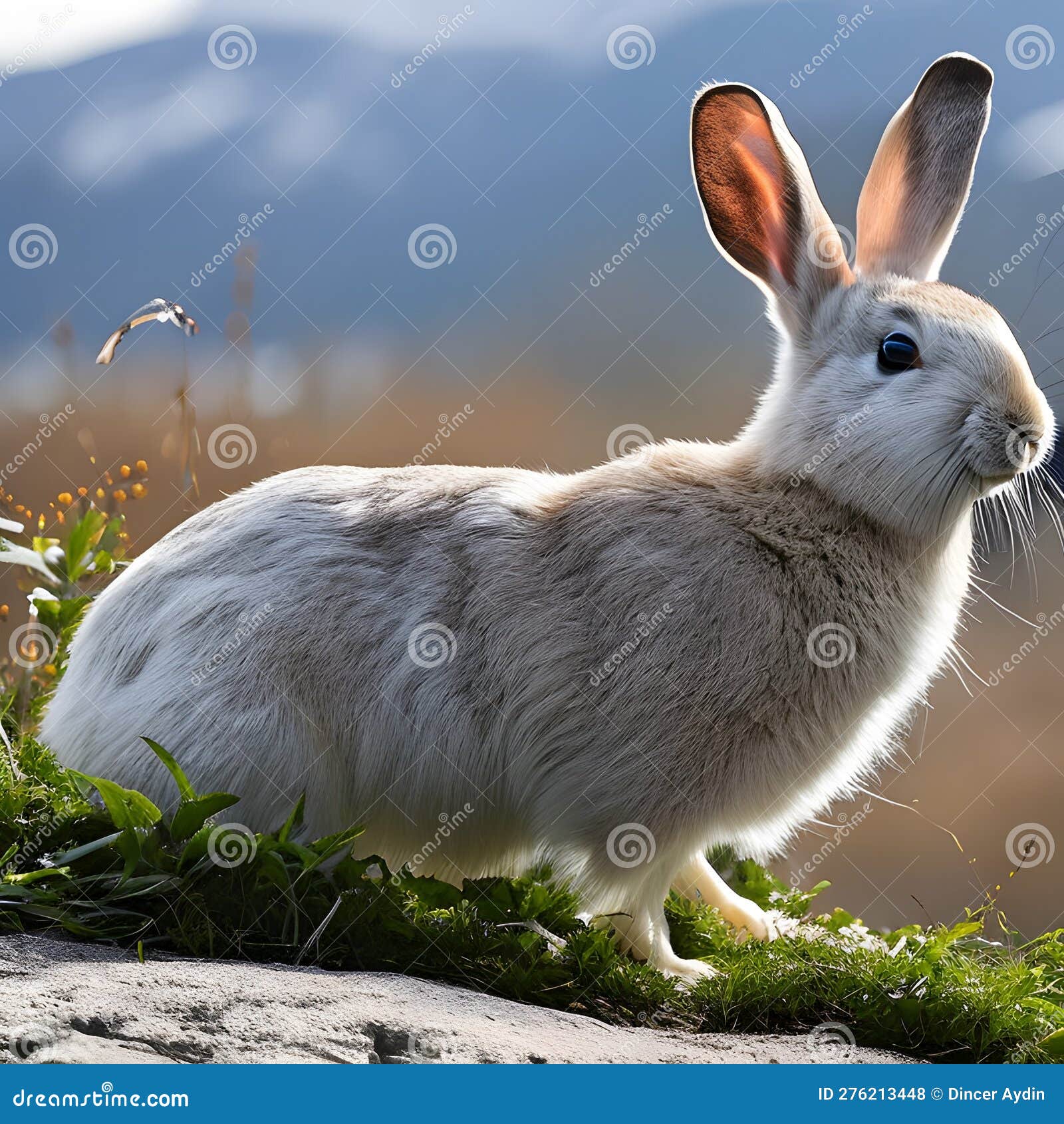 Rabbit in nature stock illustration. Illustration of generated - 276213448