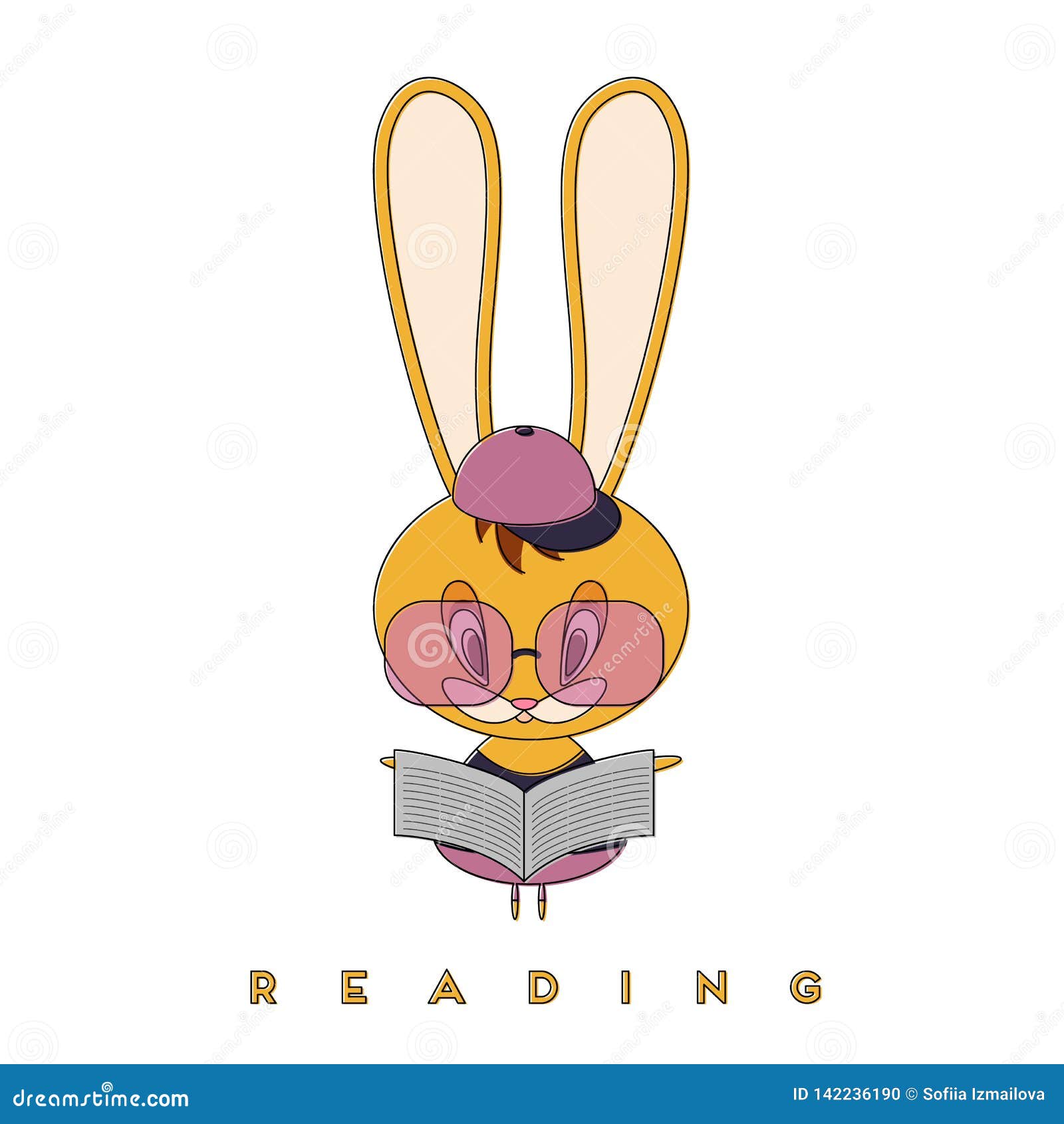 Rabbit and newspaper stock vector. Illustration of holiday - 142236190
