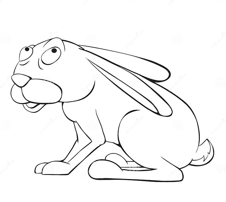Rabbit. outline stock vector. Illustration of isolated - 17831723