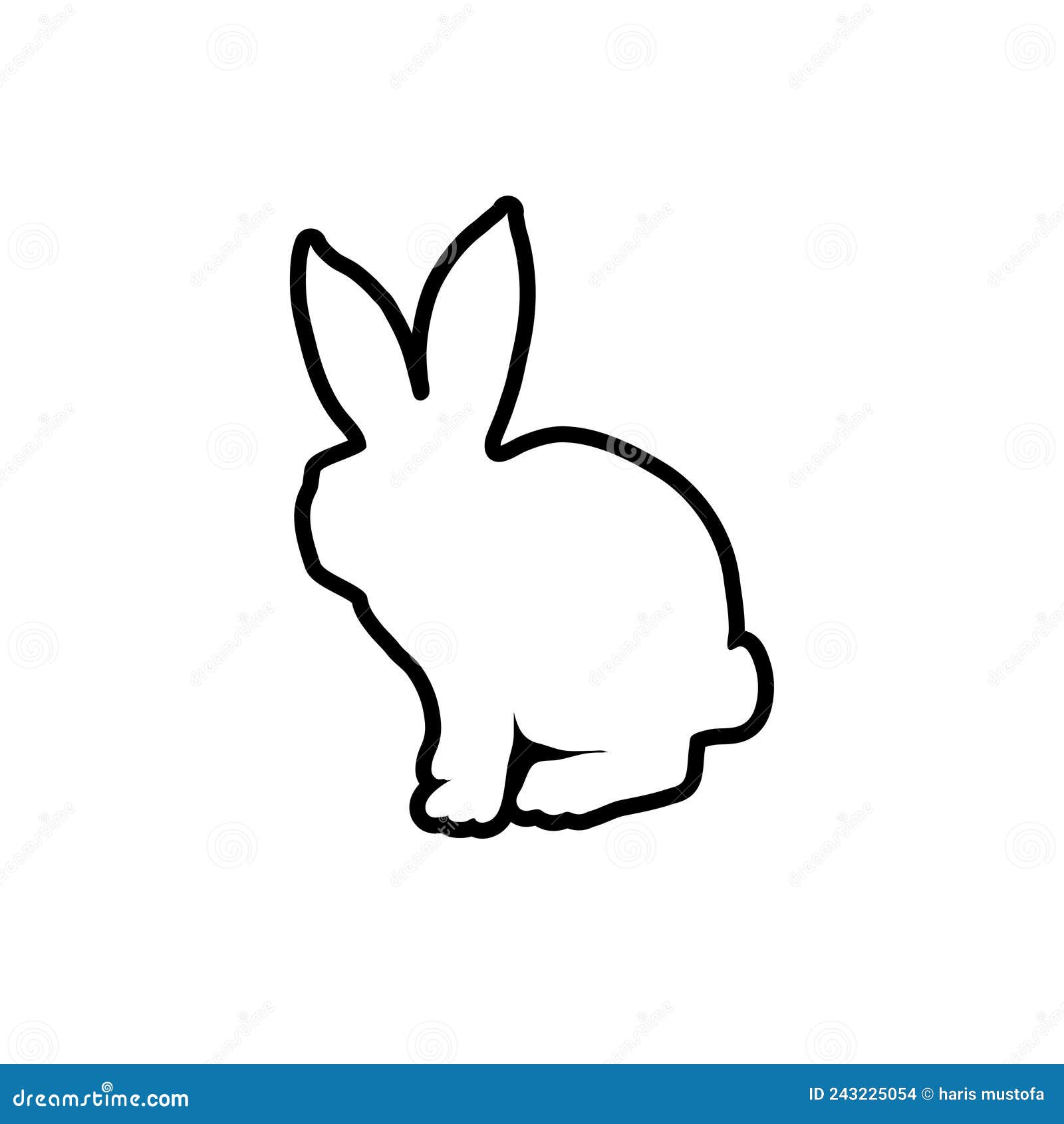 Rabbit Outline Icon Design Template Vector Isolated Stock Illustration ...