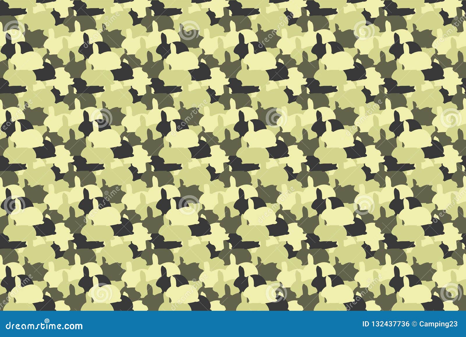 Rabbit pattern camouflage stock vector. Illustration of individuality ...