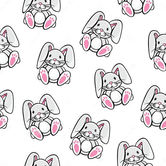 Rabbit pattern stock vector. Illustration of decoration - 31921854