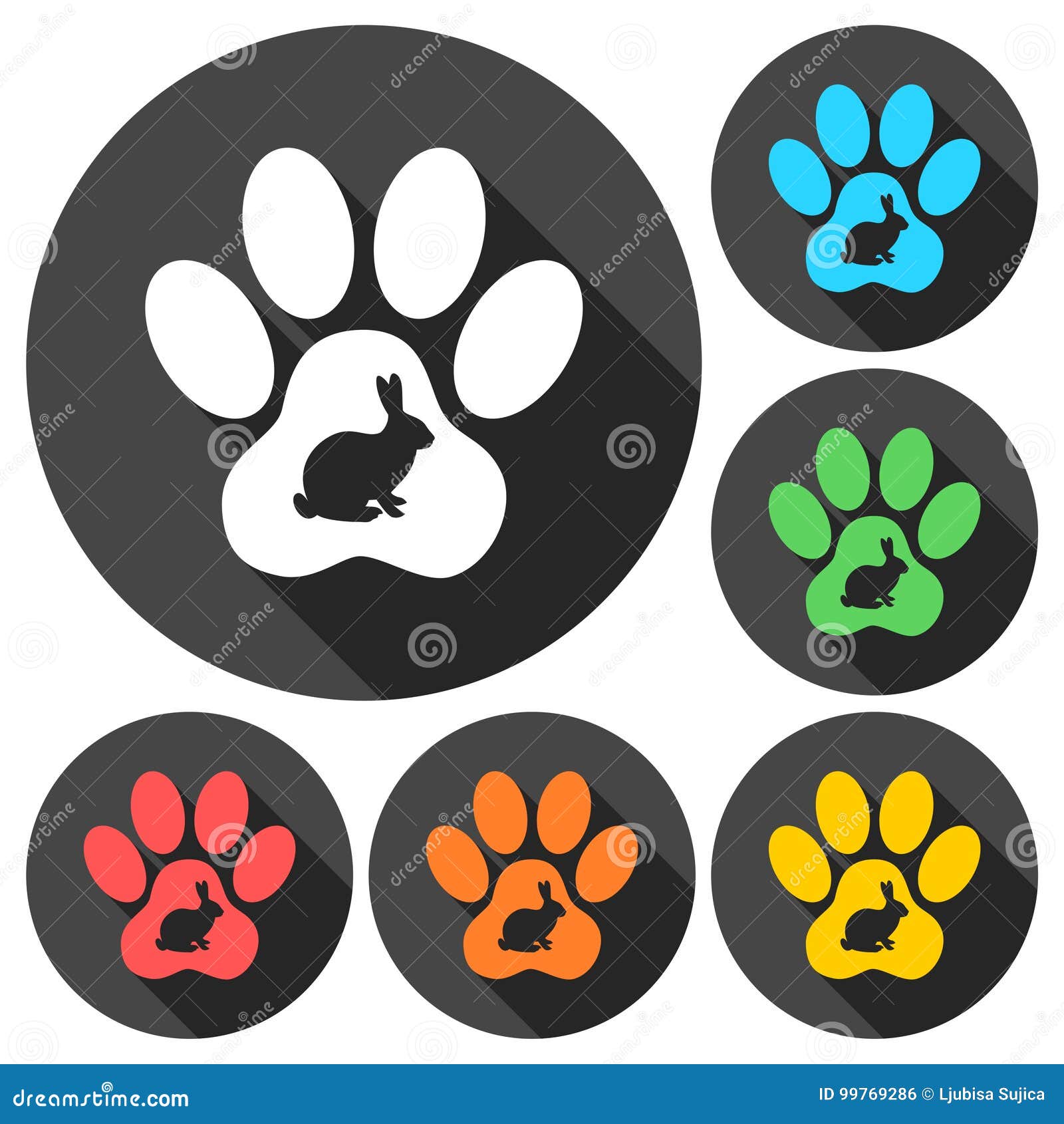 Rabbit Paw Prints Clipart
