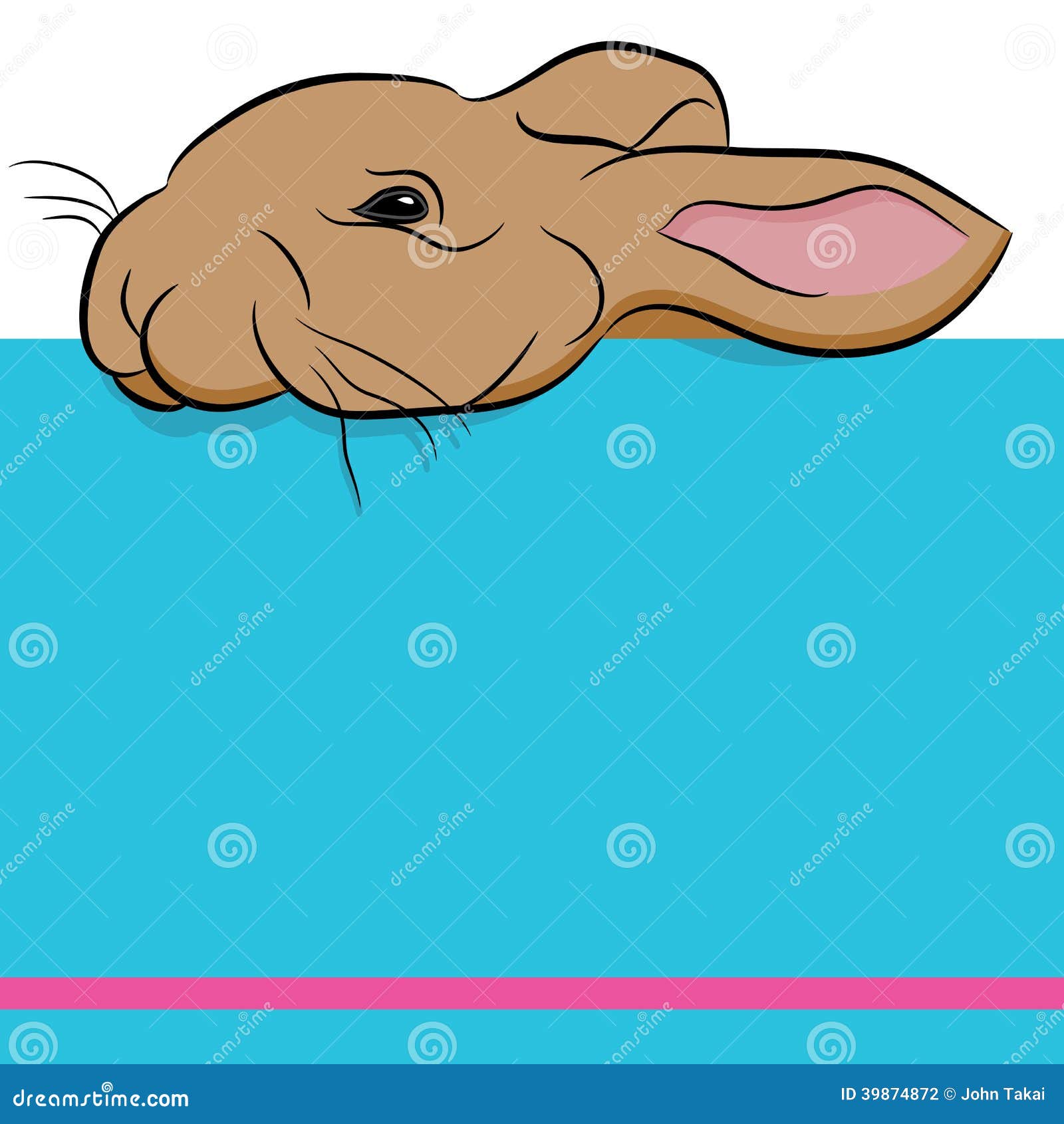 Rabbit Peeking stock vector. Illustration of rabbit, blank - 39874872