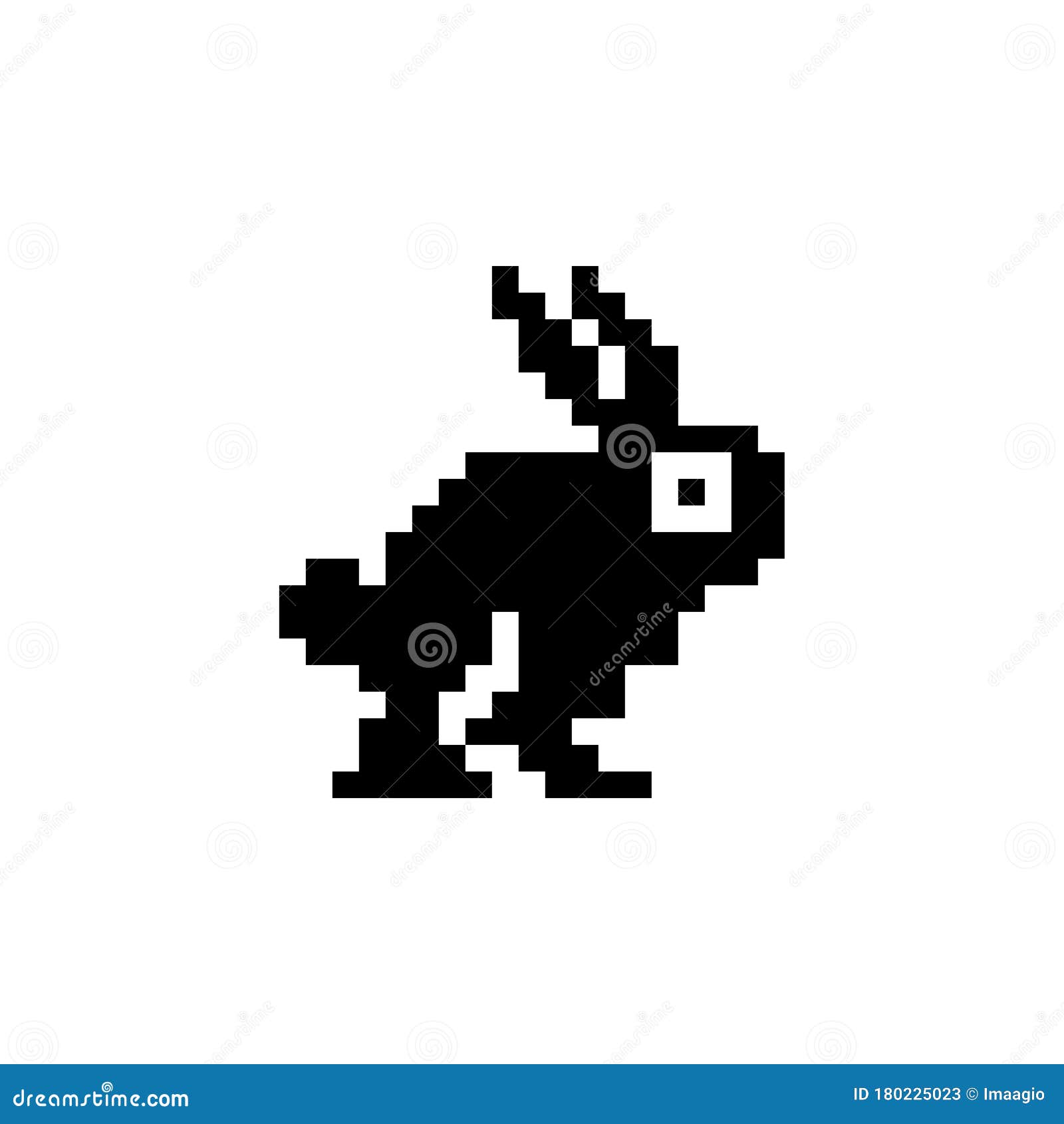 Rabbit. Pixel Icon. Animal Vector Illustration Stock Vector ...