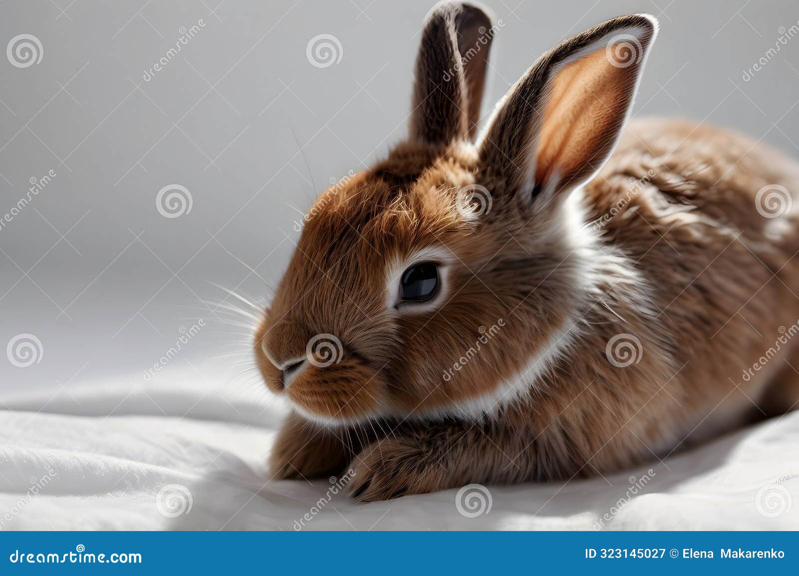 Rabbit on a Plain Background Stock Illustration - Illustration of ...
