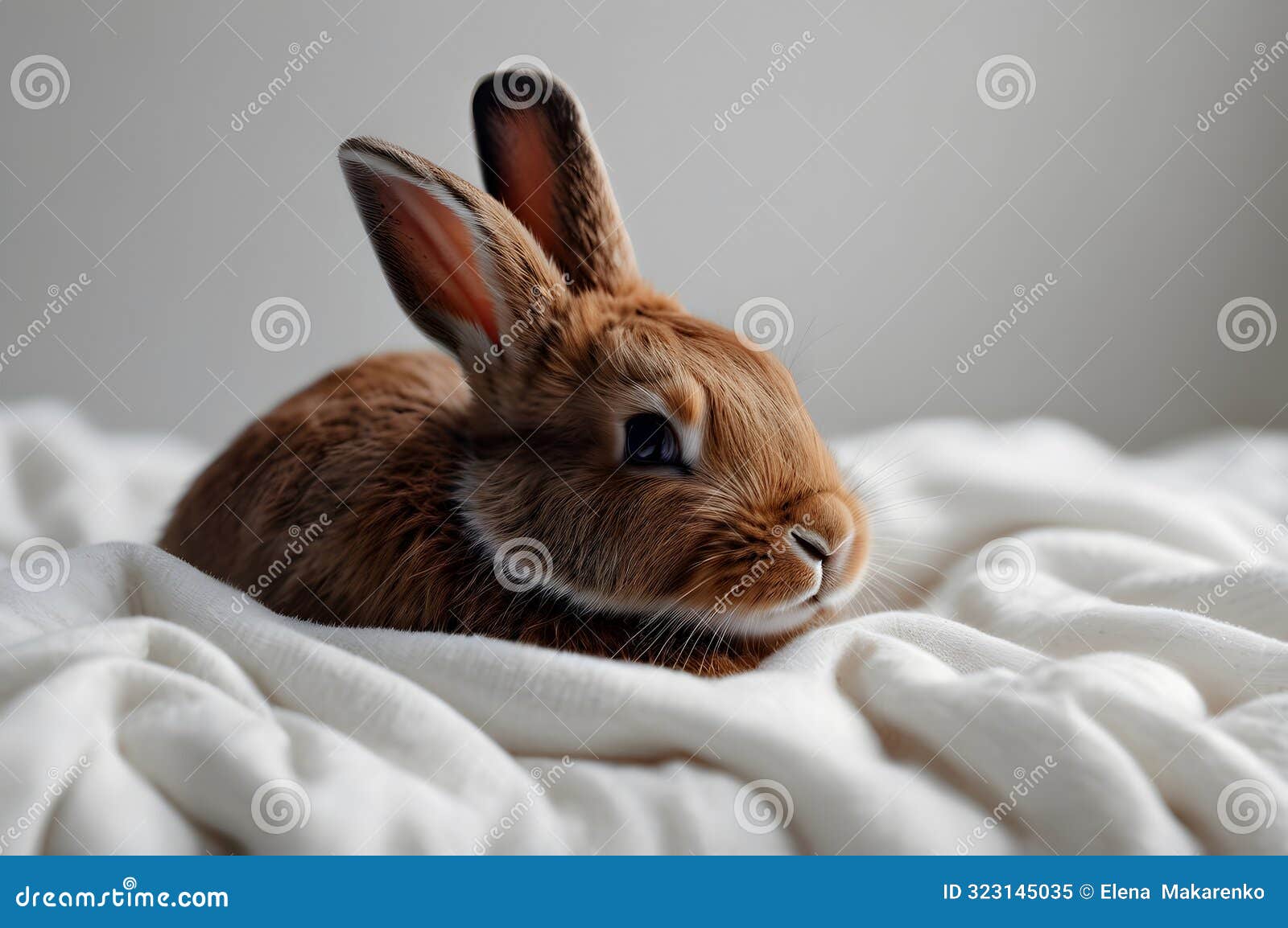 Rabbit on a Plain Background Stock Illustration - Illustration of ...