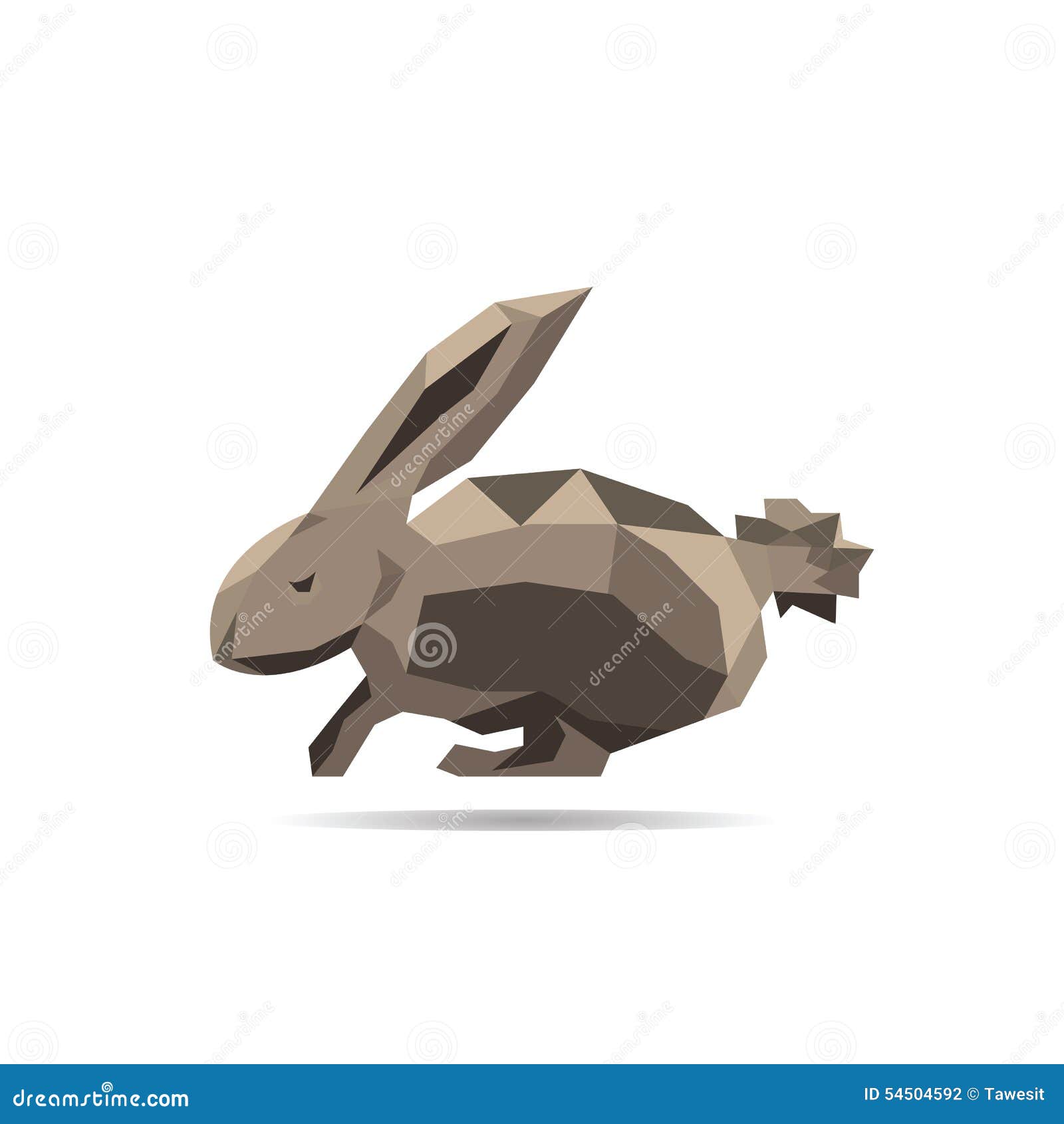 Rabbit polygon 2 stock vector. Illustration of polygonal - 54504592