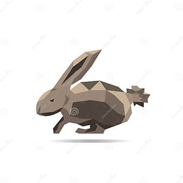 Rabbit polygon 2 stock vector. Illustration of polygonal - 54504592