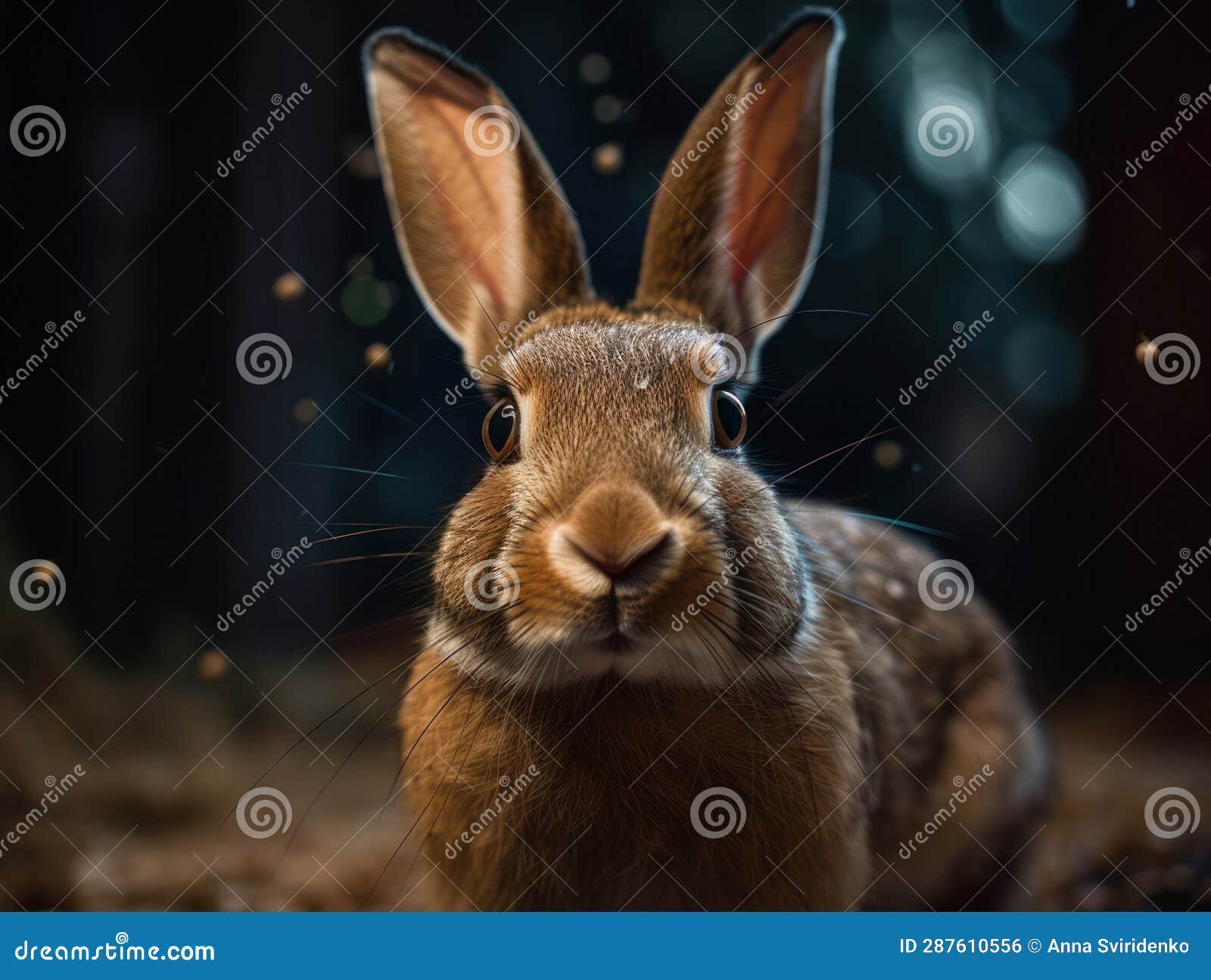 Rabbit Portrait Created with Generative AI Technology Stock Photo ...