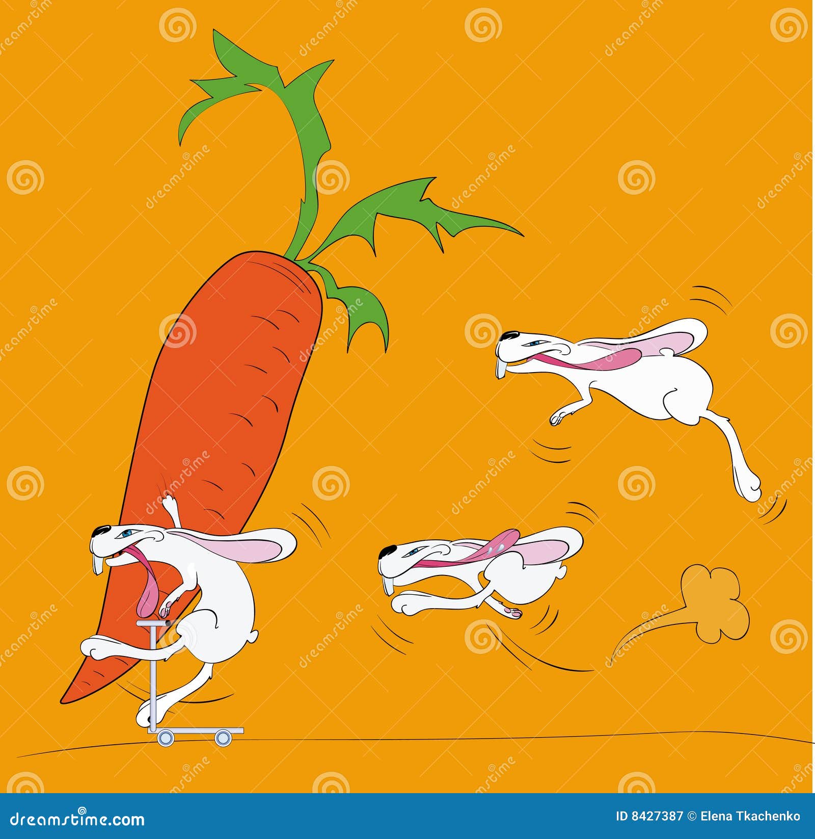 Rabbit race stock vector. Illustration of card, concept - 8427387