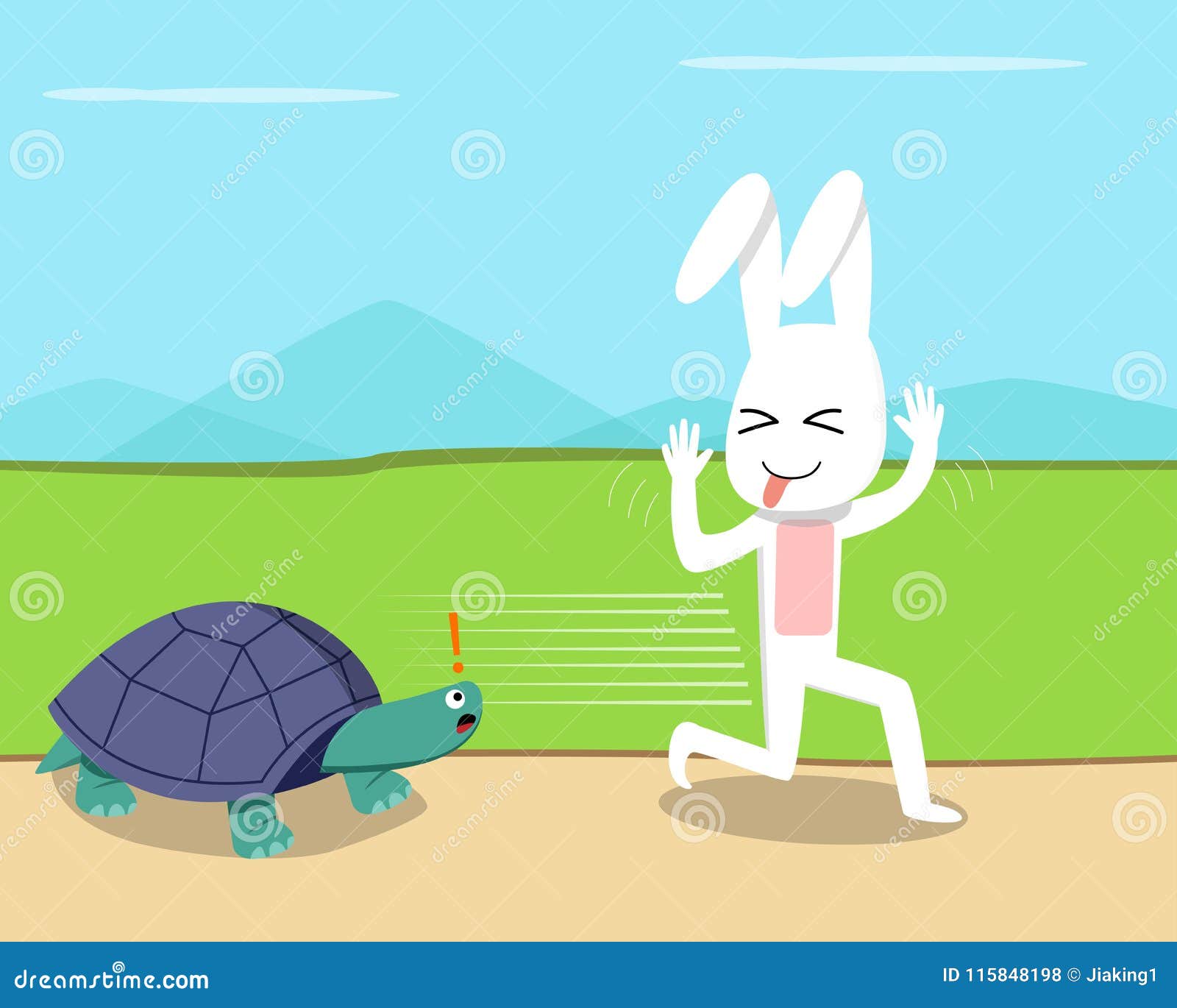 Rabbit Ran Over the Turtle, Vector Design Stock Vector - Illustration ... Rabbit Ran Over the Turtle, Vector Design Stock Vector - Illustration ...