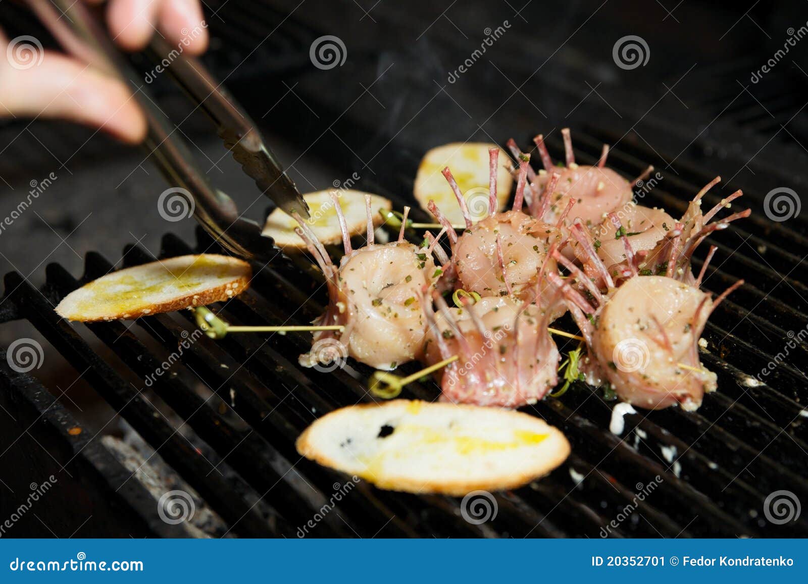 Rabbit ribs on grill stock image. Image of restaurant - 20352701