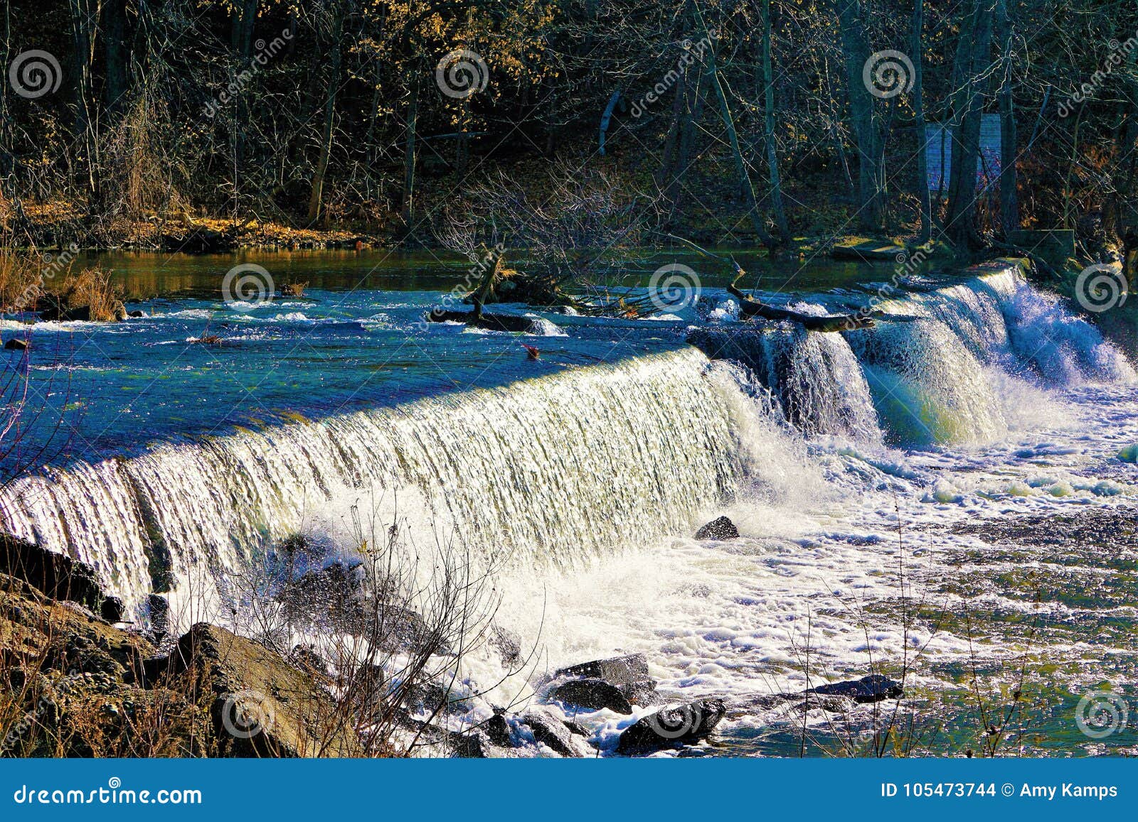 Scenes from the Hamilton Dam on the Rabbit River, Hamilton MI Stock ...