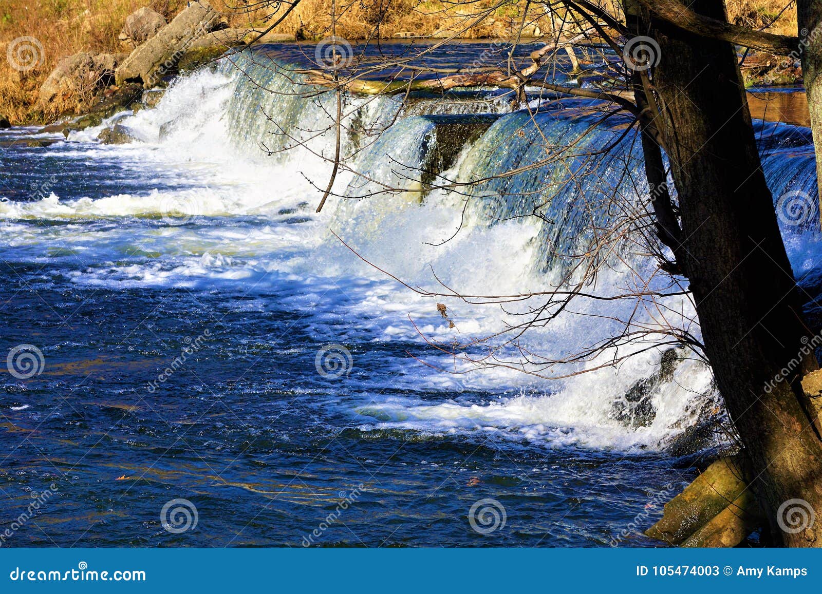 Scenes from the Hamilton Dam on the Rabbit River, Hamilton MI Stock ...
