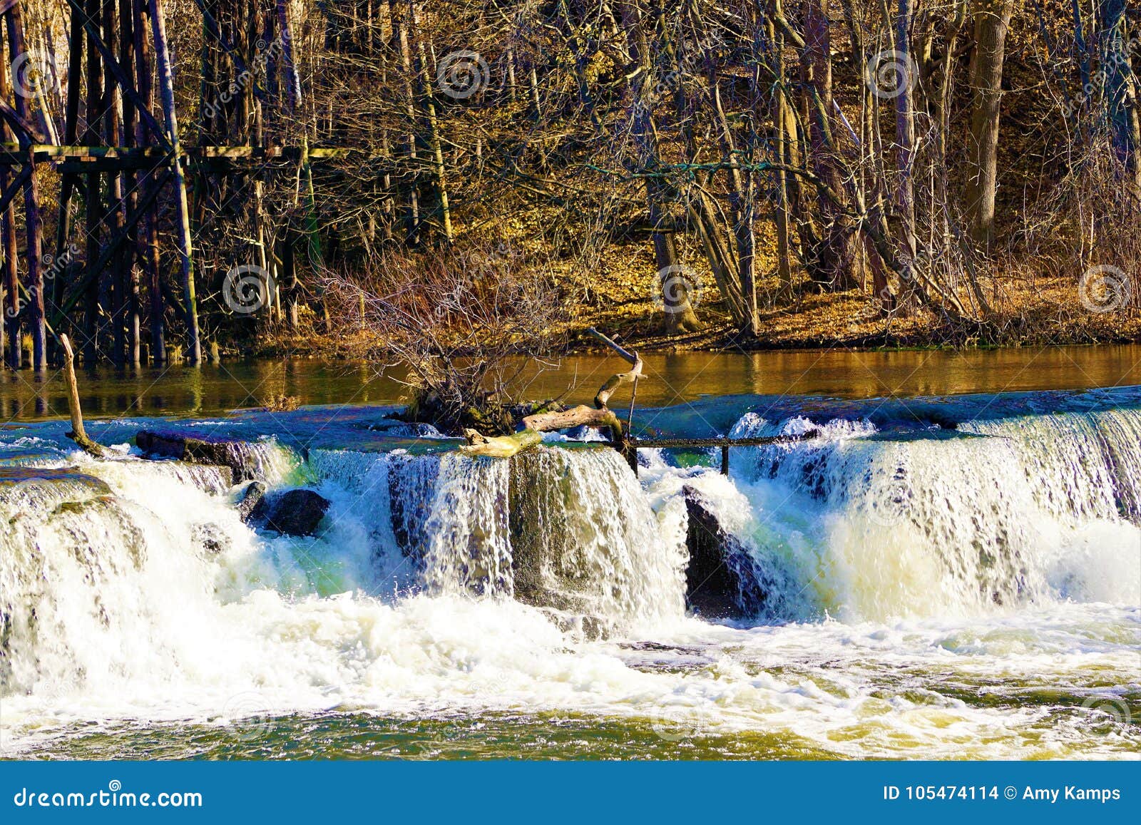 Scenes from the Hamilton Dam on the Rabbit River, Hamilton MI Stock ...