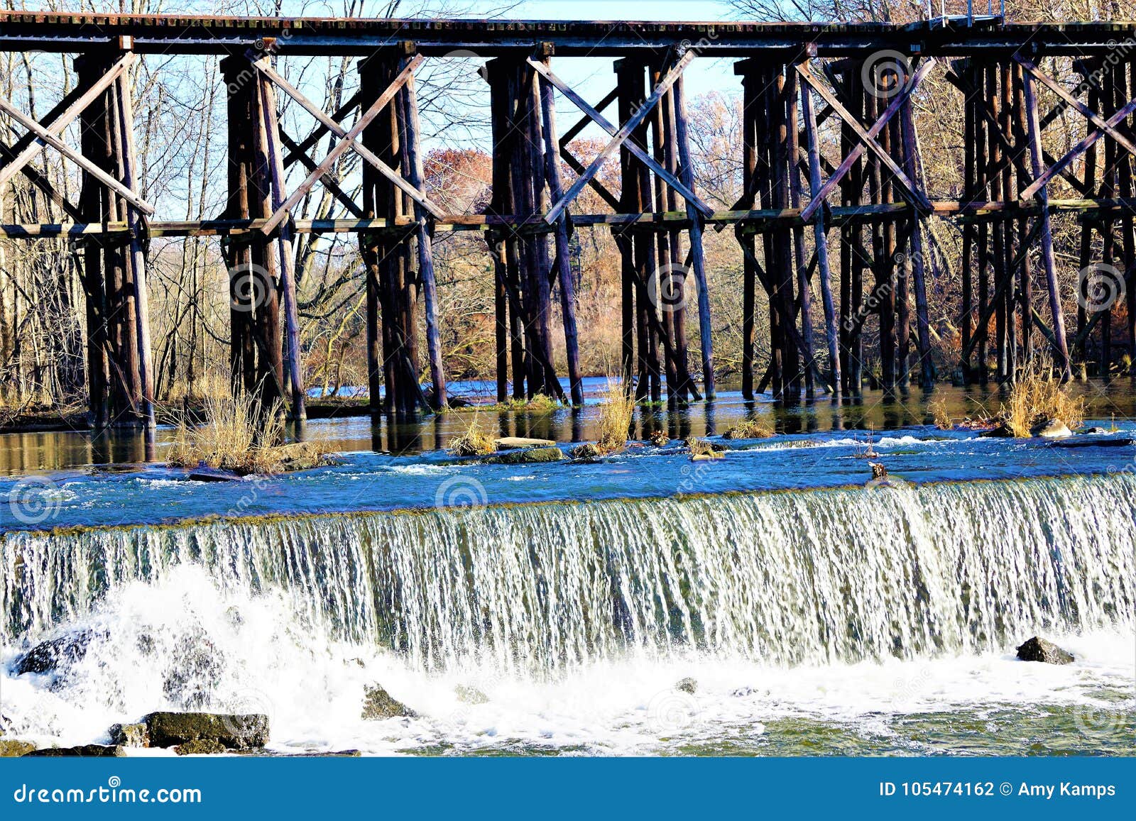 Scenes from the Hamilton Dam on the Rabbit River, Hamilton MI Stock ...