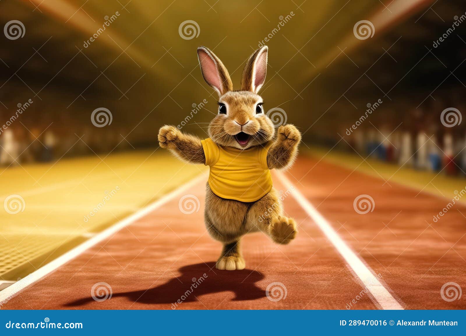 Rabbit Runs in the Competition. Stock Photo - Image of runner, bunny ...