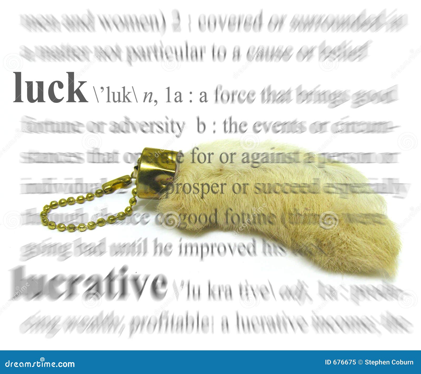 Rabbit s Foot stock image. Image of hairy, rabbit, theme - 676675