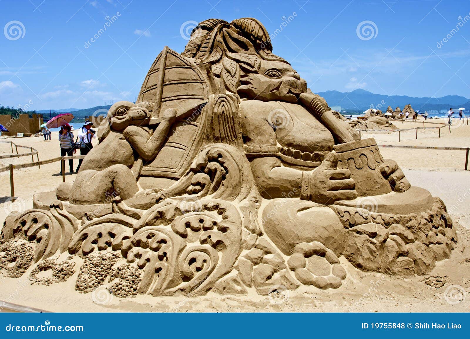 Rabbit sand sculpture editorial stock photo. Image of craftsmanship ...