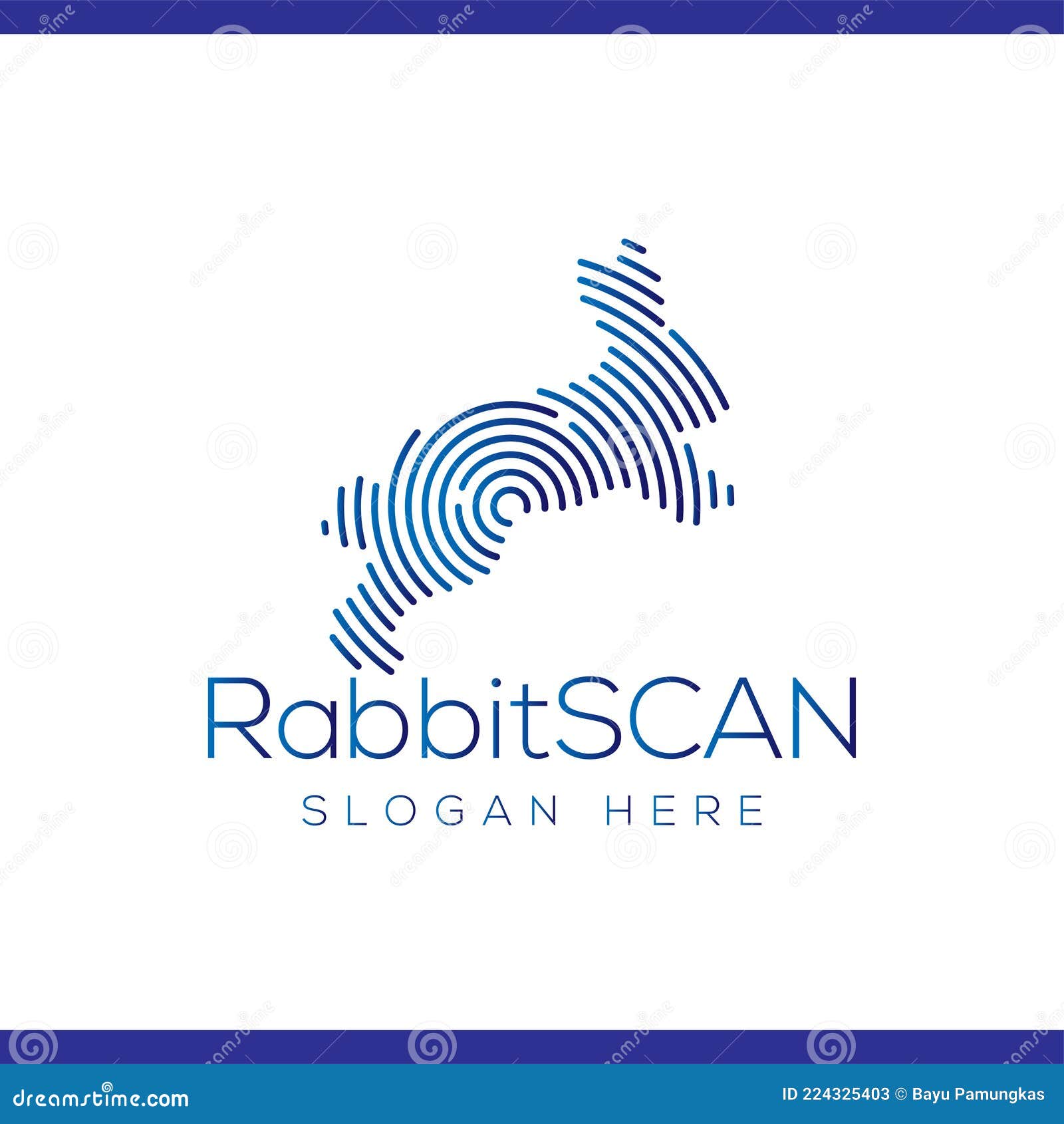 Rabbit Scan Technology Logo Vector Element. Animal Technology Logo ...