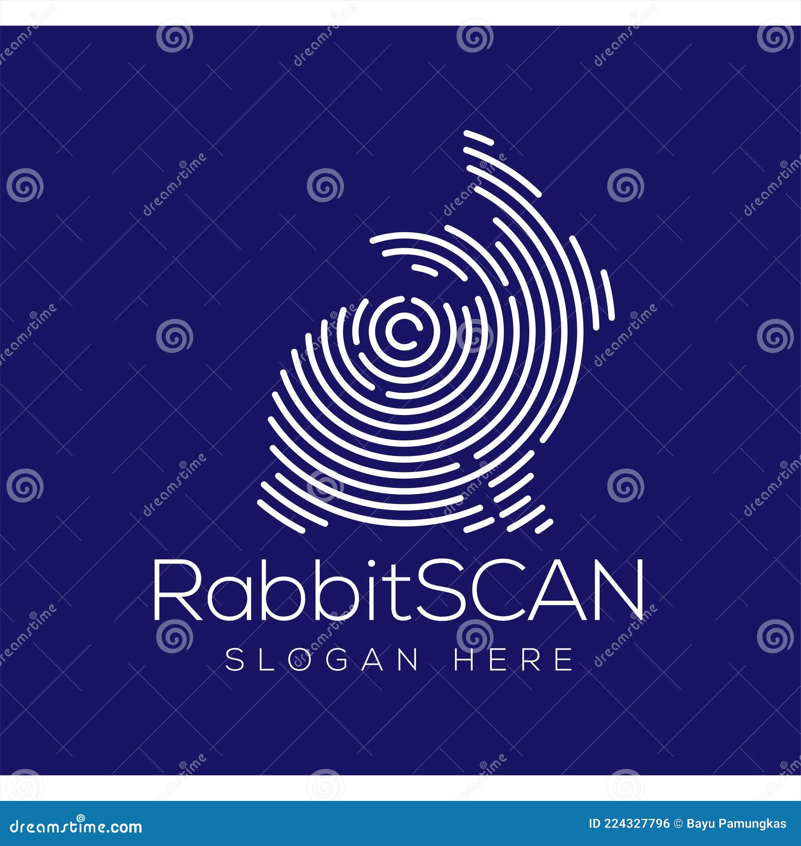 Rabbit Scan Technology Logo Vector Element. Animal Technology Logo ...