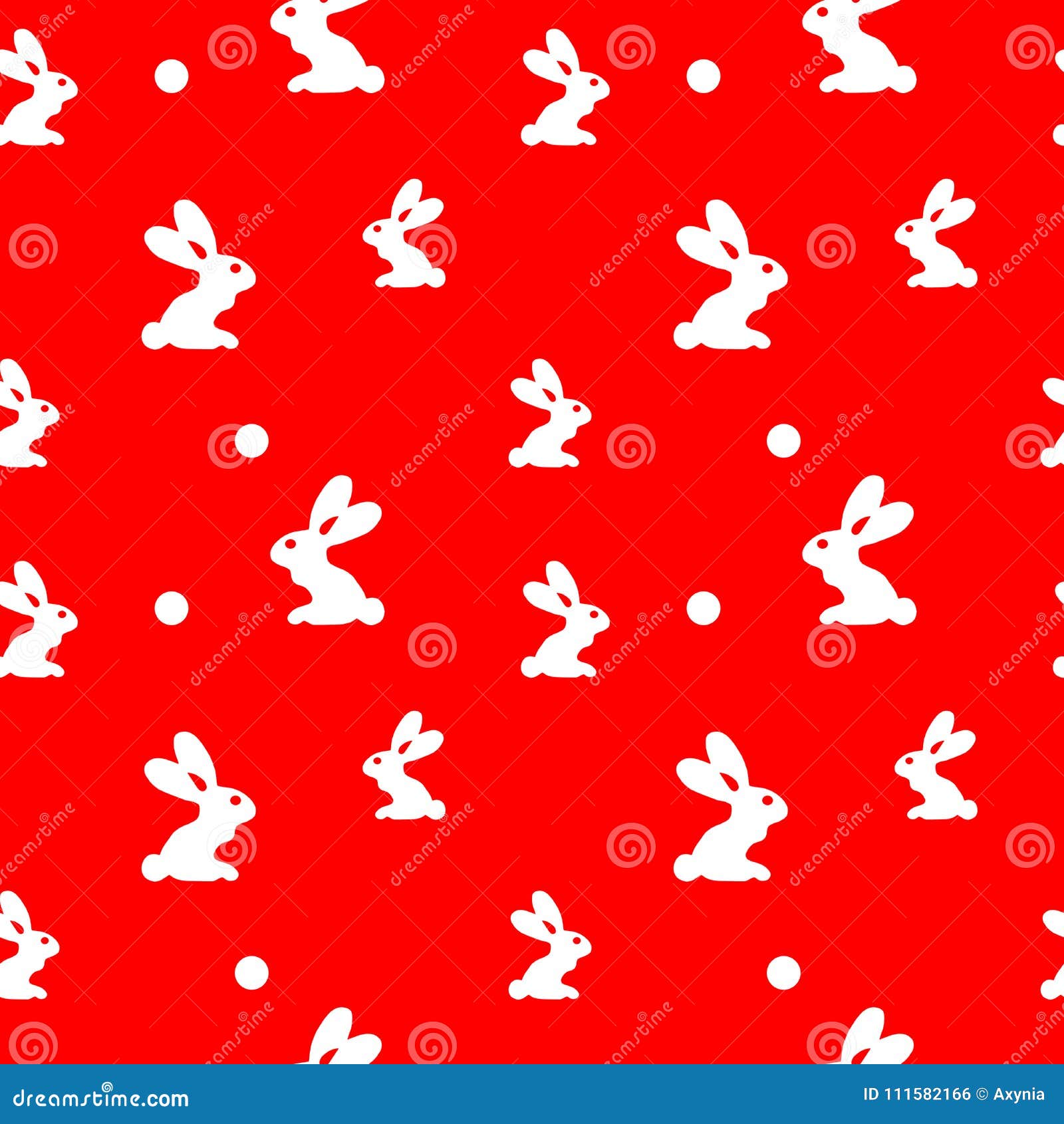 Rabbit Seamless Red Pattern for Packing, Wrapping, Textyle. Easter ...