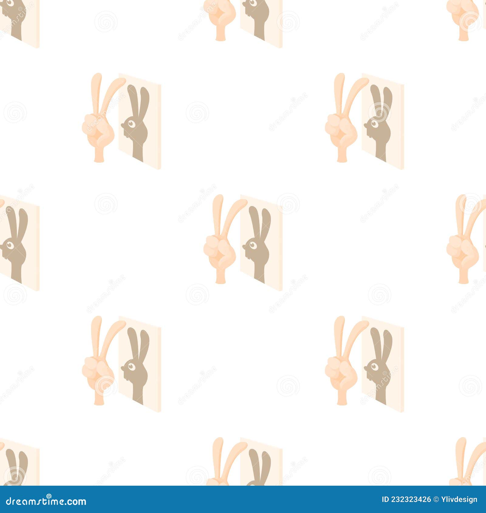 Rabbit, Shadow Puppet Icon, Cartoon Style Stock Photography ...
