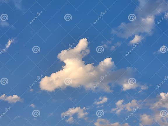 Rabbit Shaped Cloud in a Blue Sky with Copy Space Stock Photo - Image ...