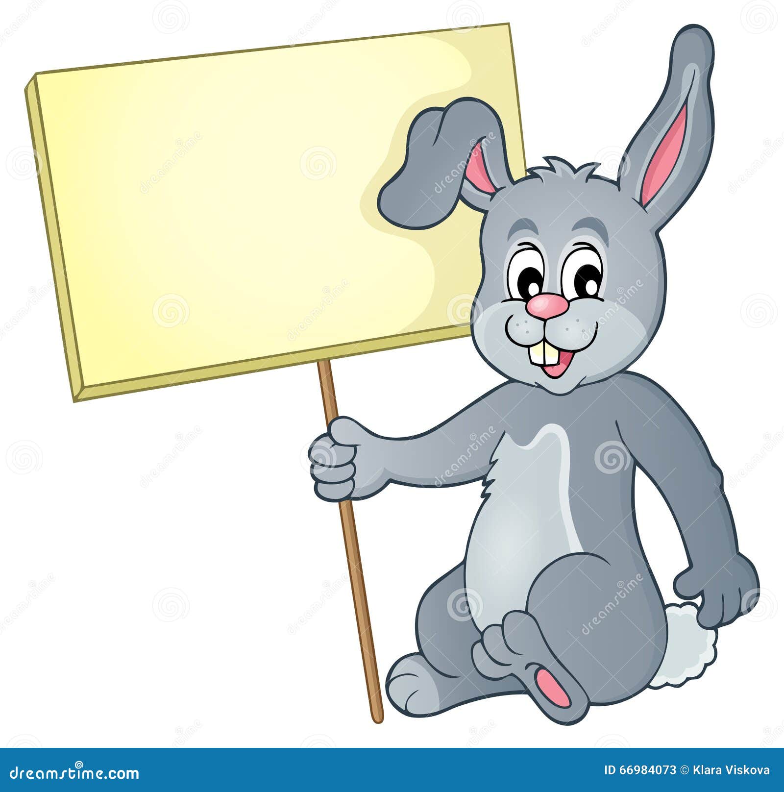 Rabbit with Sign Theme Image 1 Stock Vector - Illustration of signboard ...
