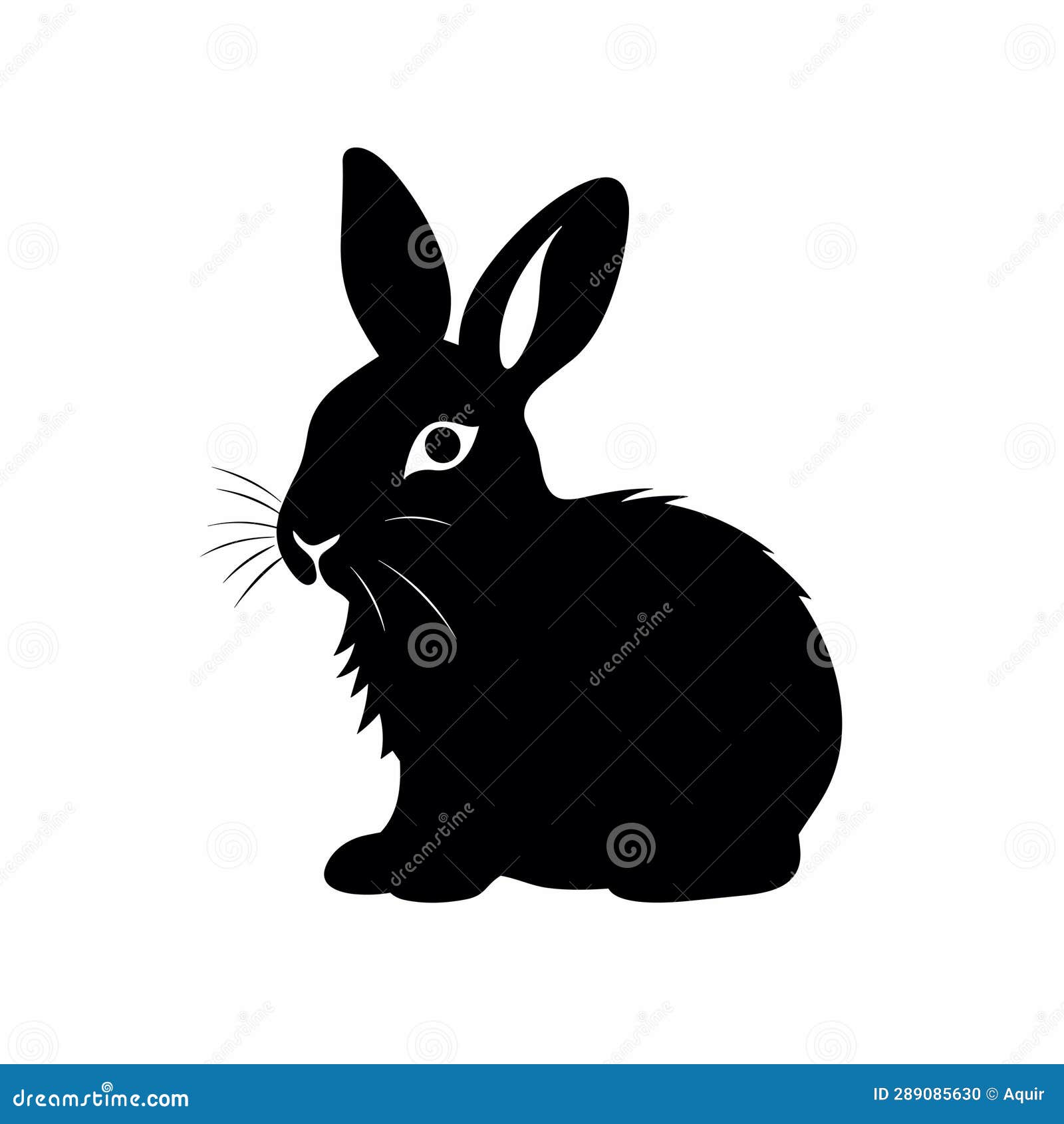 Rabbit Black Icon on White Background. Rabbit Silhouette Stock Vector ...