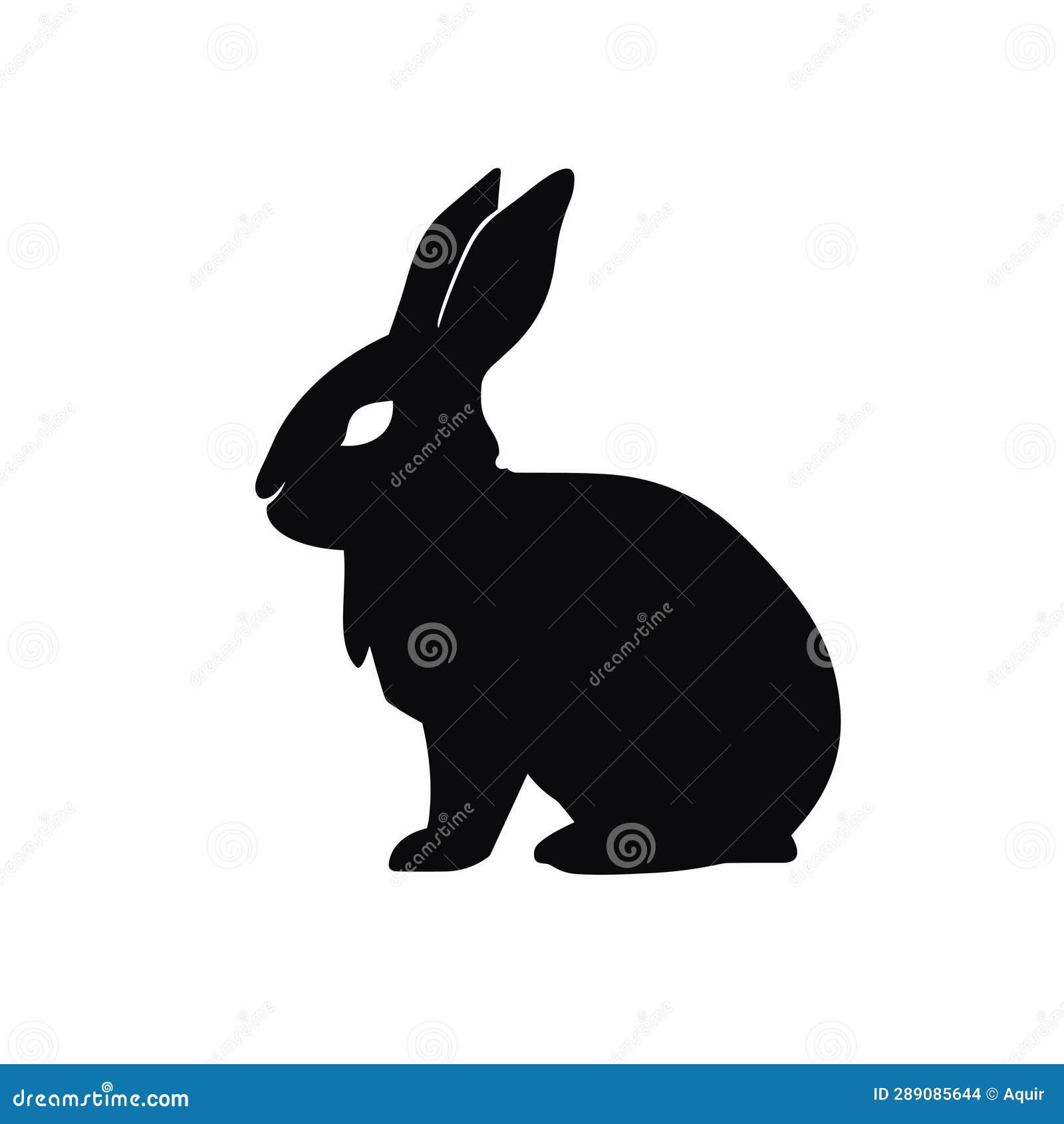 Rabbit Black Icon on White Background. Rabbit Silhouette Stock Vector ...