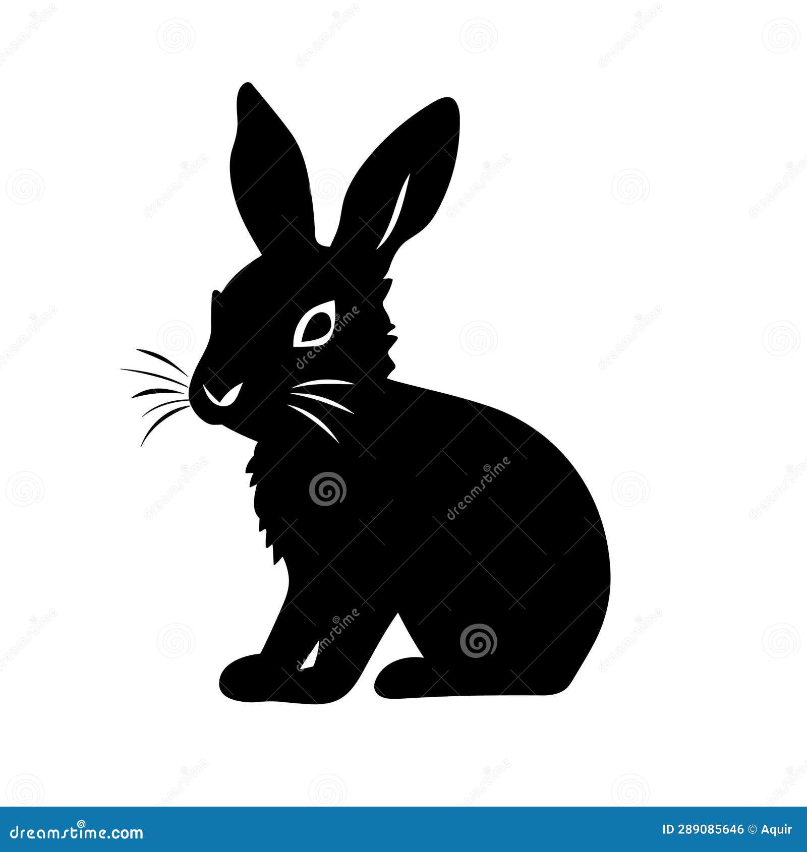 Rabbit Black Icon on White Background. Rabbit Silhouette Stock Vector ...
