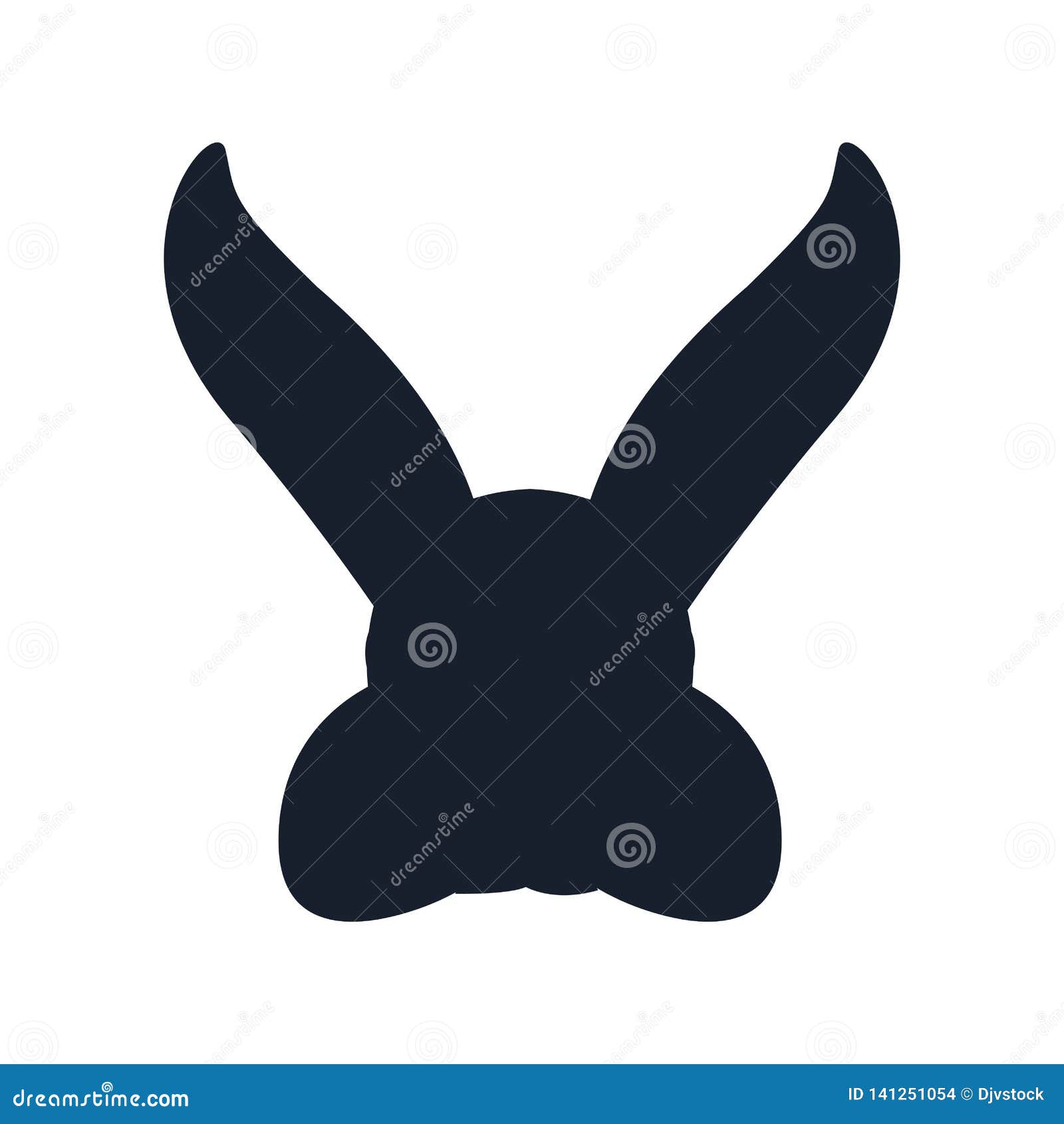 Rabbit silhouette head stock vector. Illustration of rabbit - 141251054