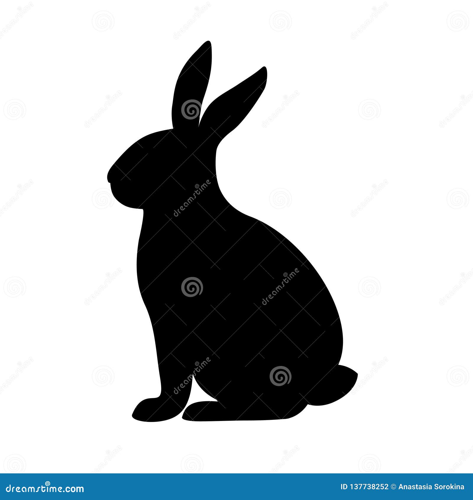 Rabbit Silhouette Vector Illustration | CartoonDealer.com #191555086