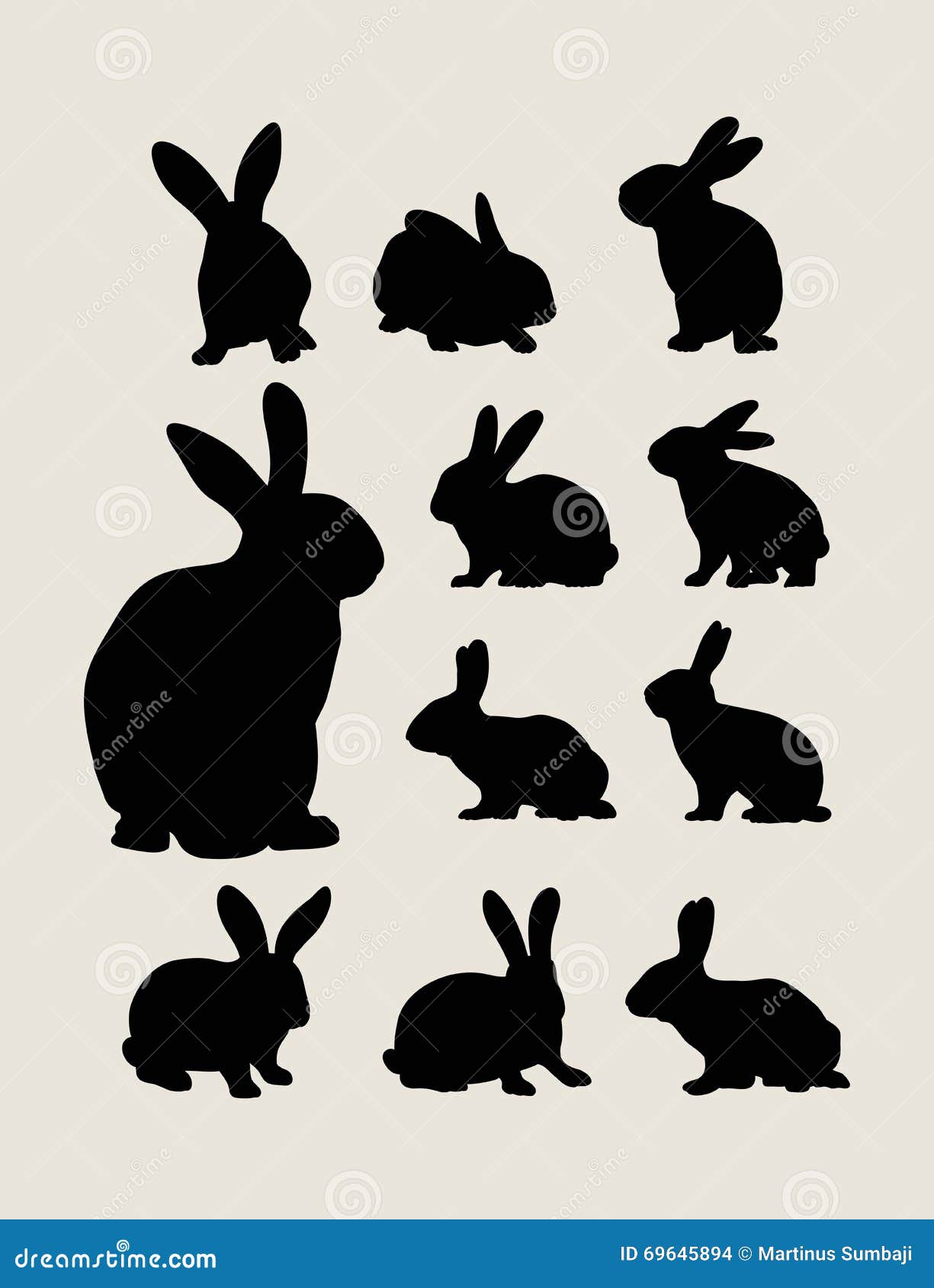 Rabbit Silhouettes Cartoon Vector | CartoonDealer.com #29516271