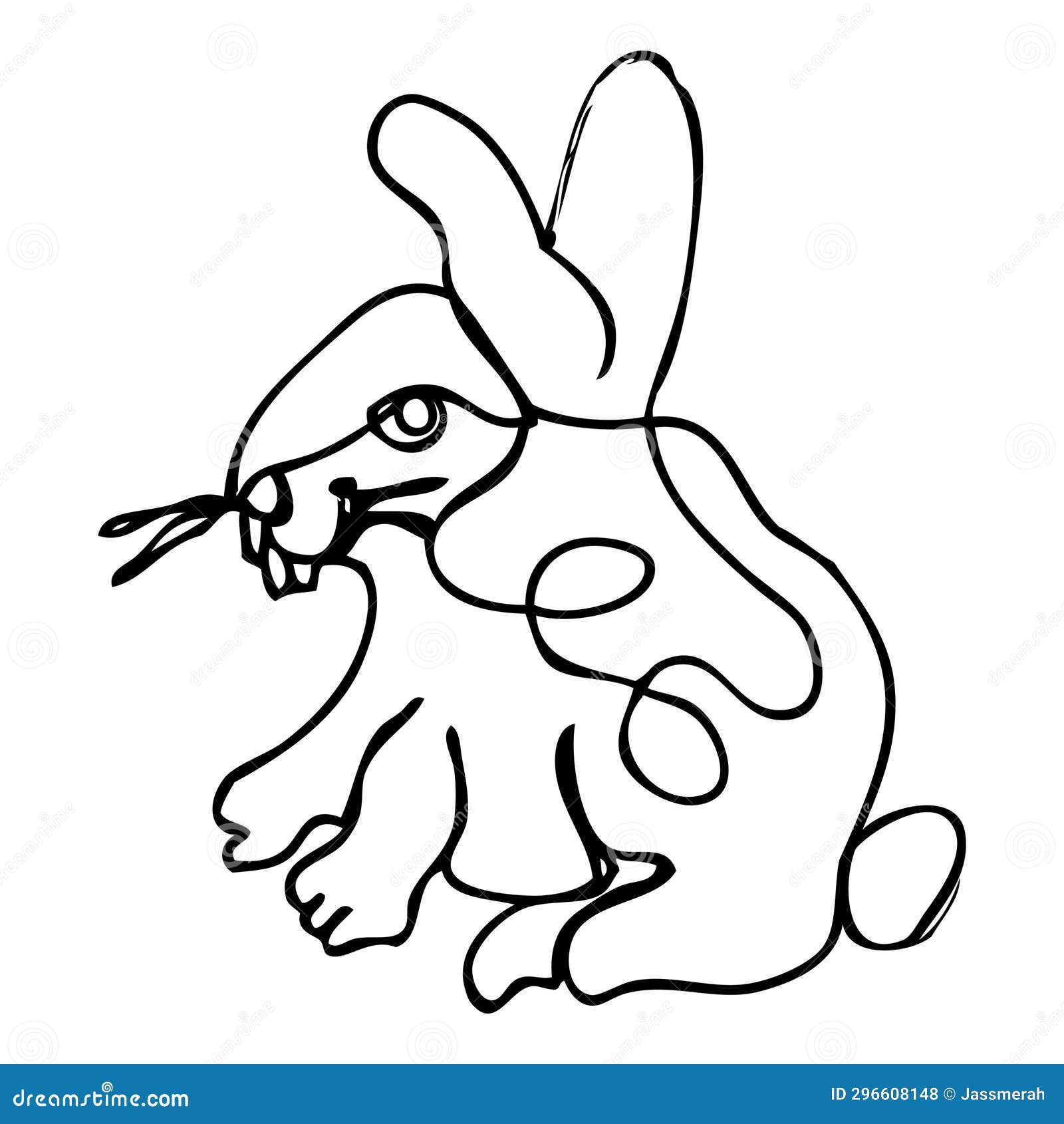 Simple Rabbit Simple Doodle Line Art Continuous Line Stock Illustration ...