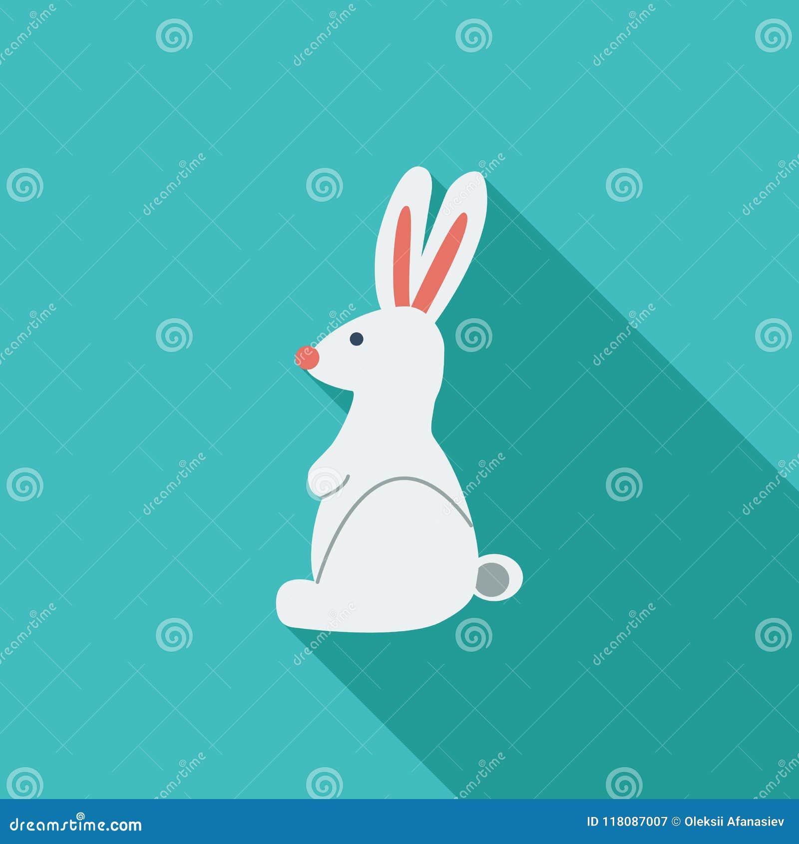 Rabbit single icon. stock vector. Illustration of icon - 118087007