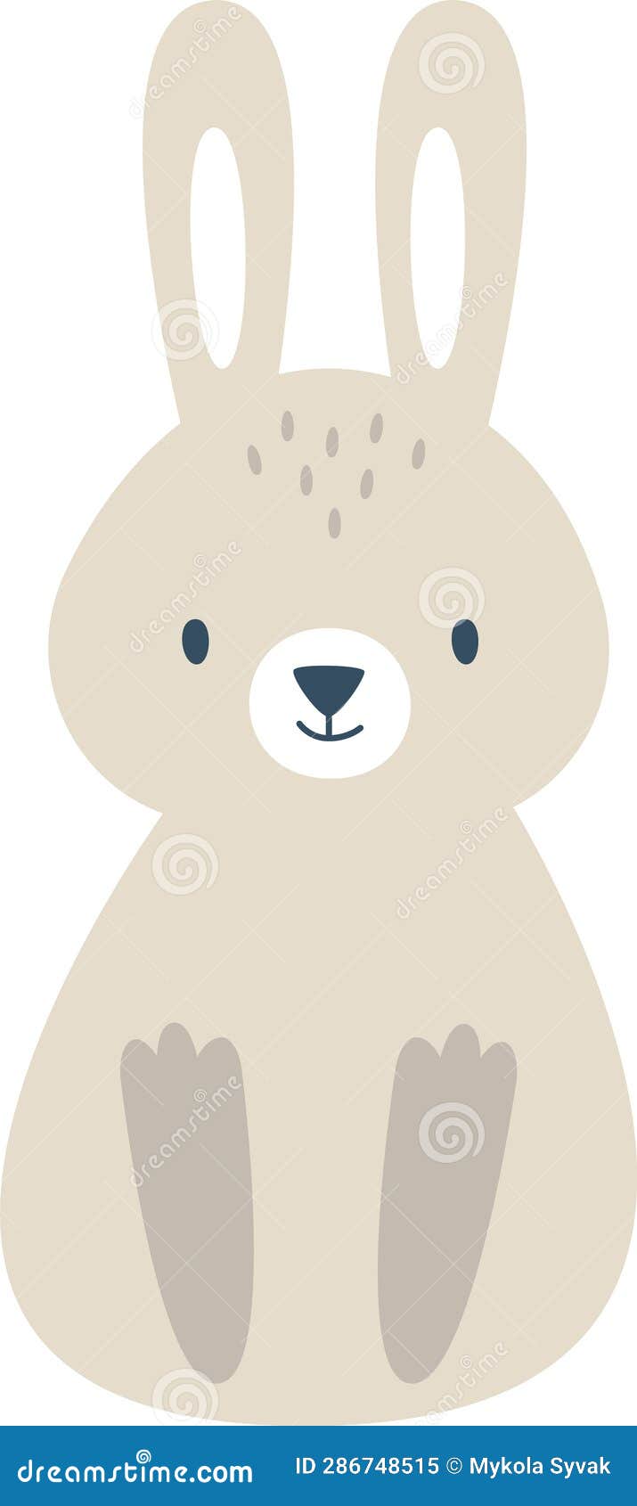 Rabbit Sitting Animal stock vector. Illustration of cartoon - 286748515