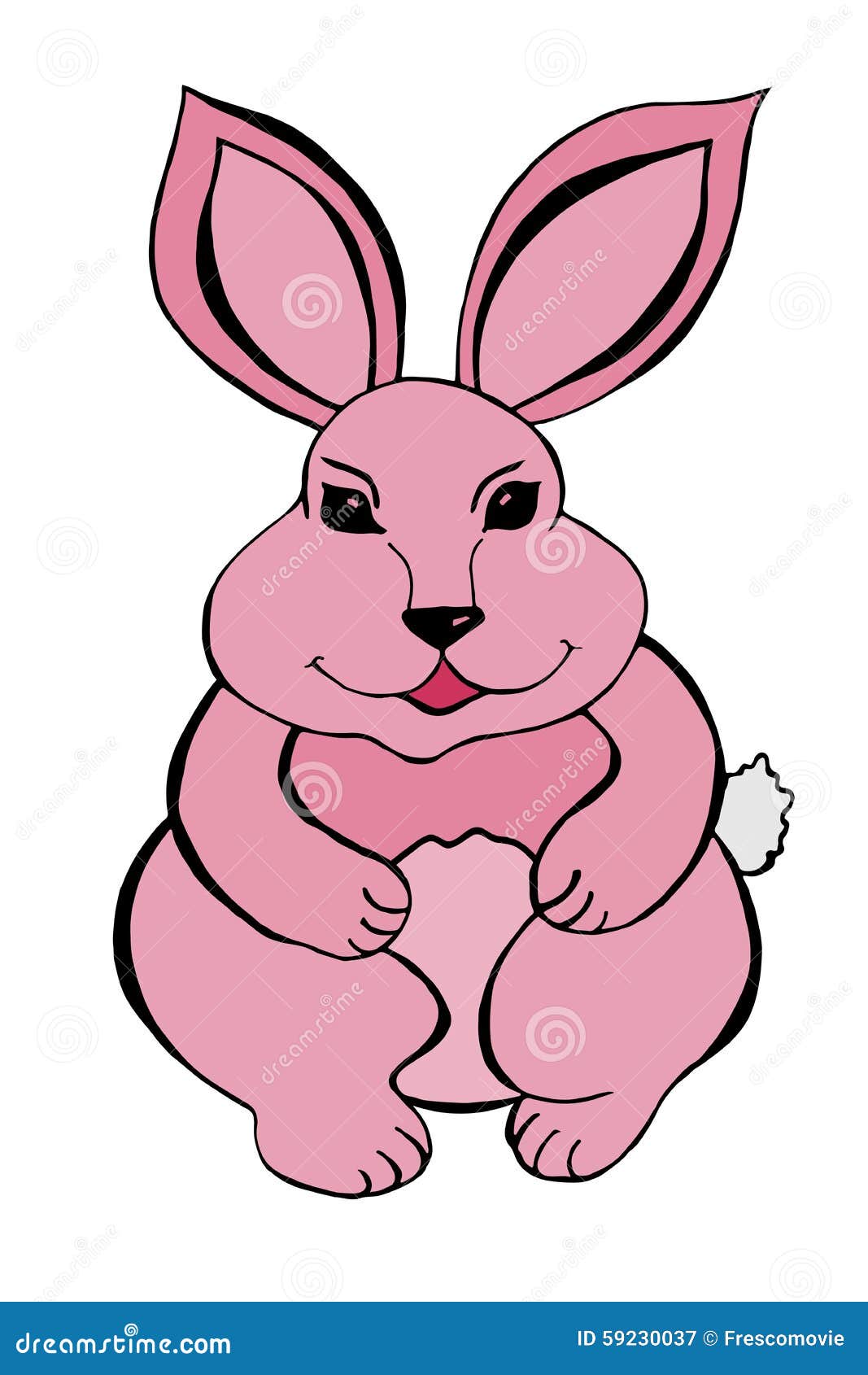 Rabbit sitting stock vector. Illustration of graphic - 59230037