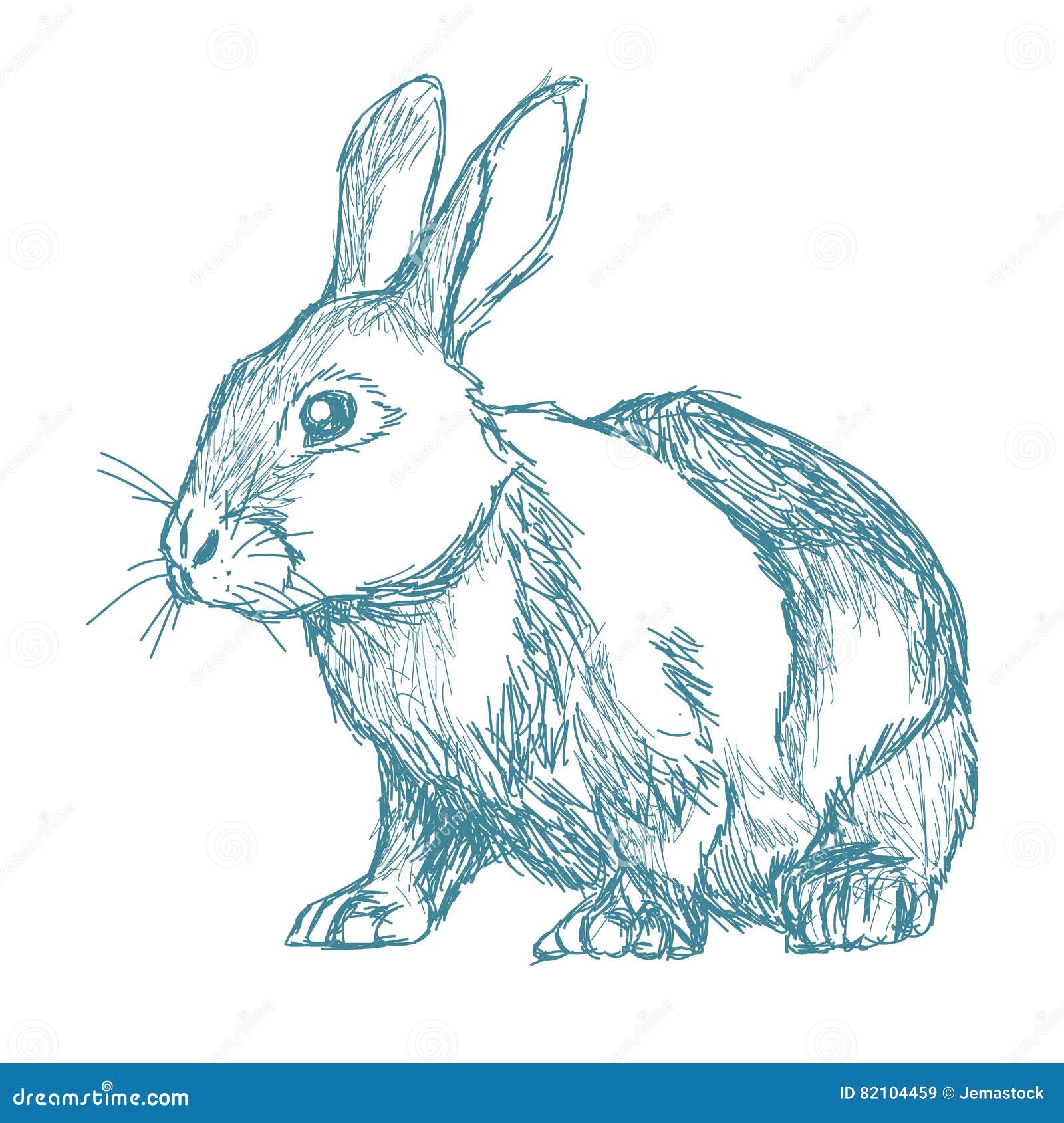 Rabbit Sketch Cartoon Vector | CartoonDealer.com #18532601