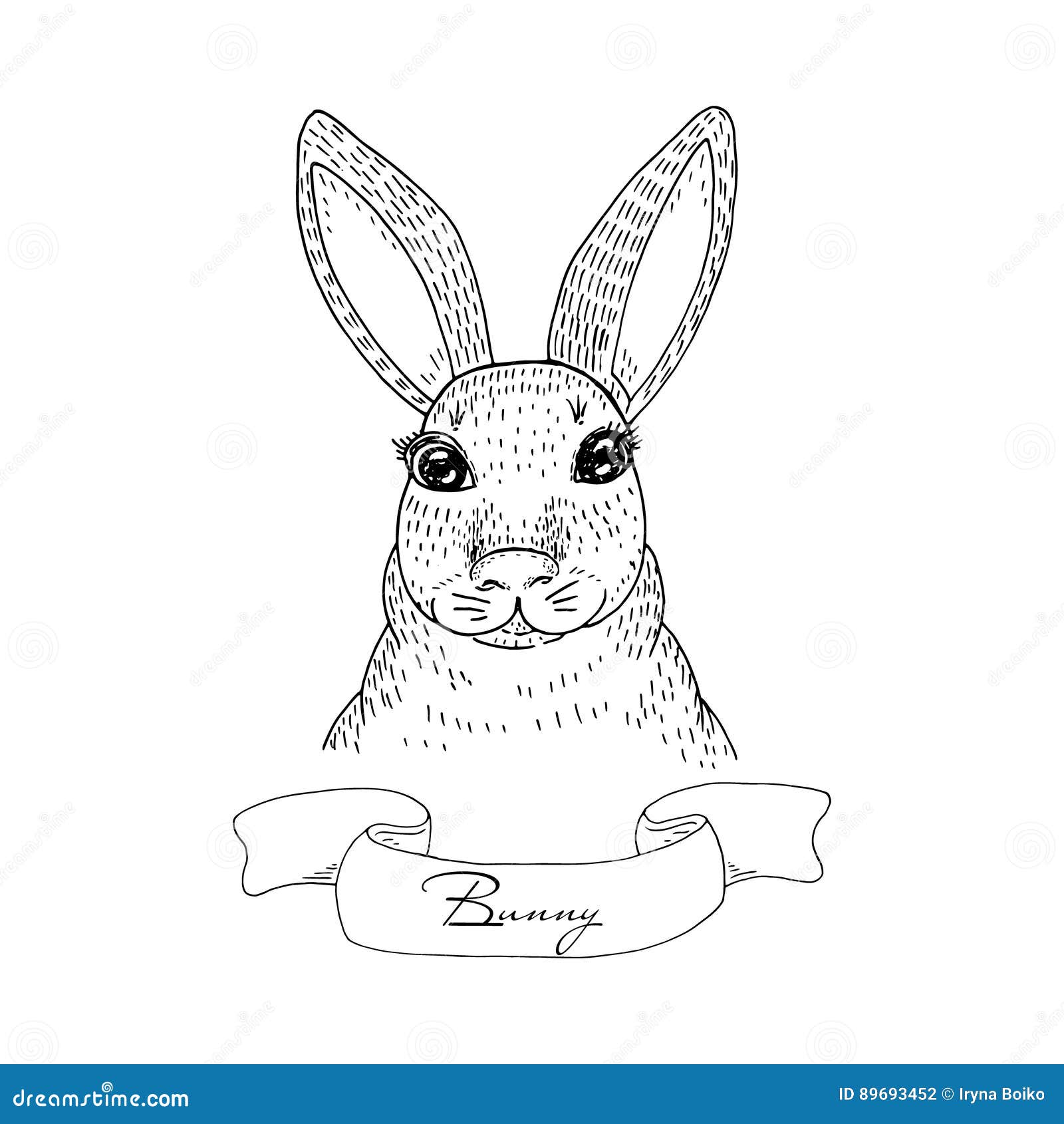 Rabbit Sketch Cartoon Vector | CartoonDealer.com #18532601