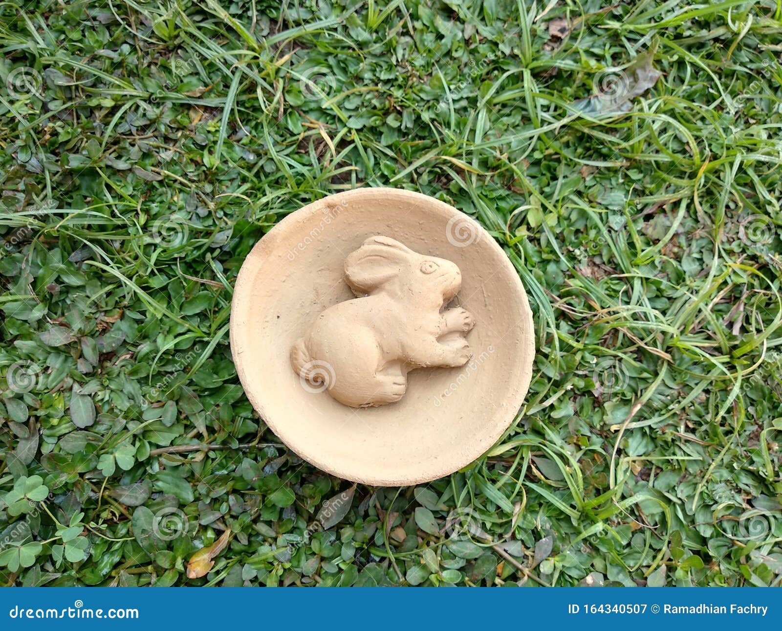 A Rabbit in the Soil Ashtray Stock Image - Image of rabbit, soil: 164340507