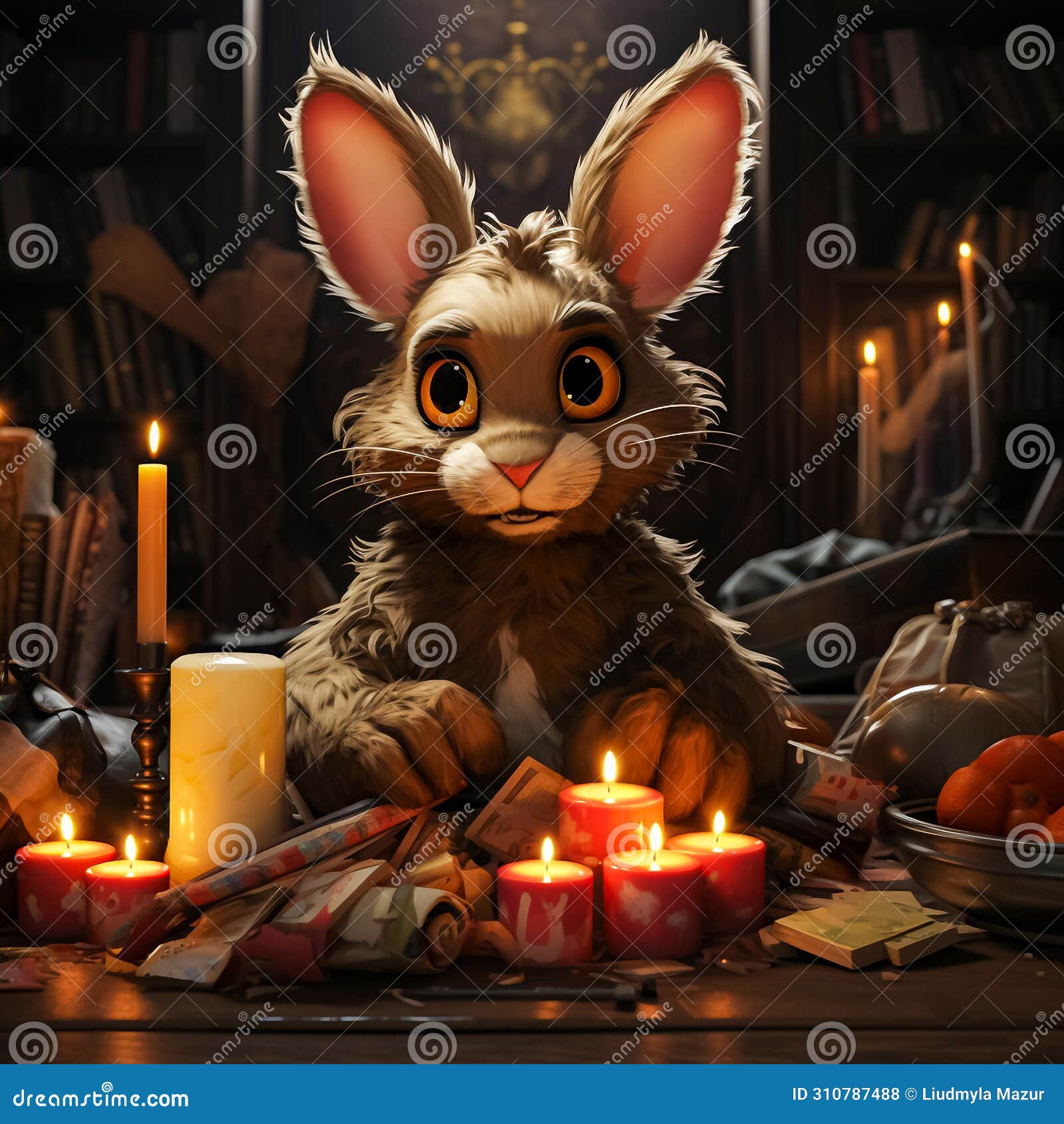 Rabbit Sorting Mail AI Generated Stock Illustration - Illustration of ...